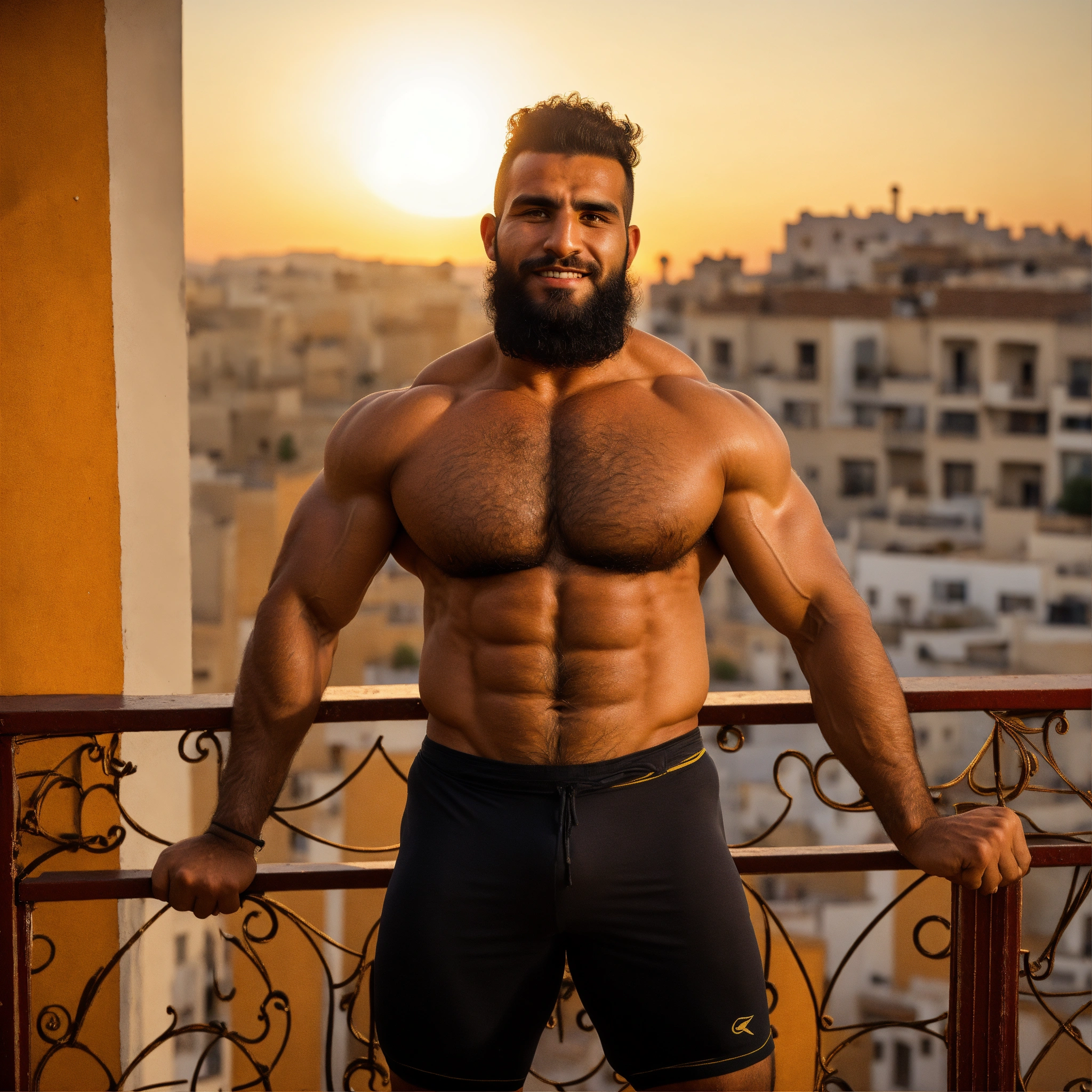 Lexica - 30-year-old hairy Moroccan man with big muscles, big ...