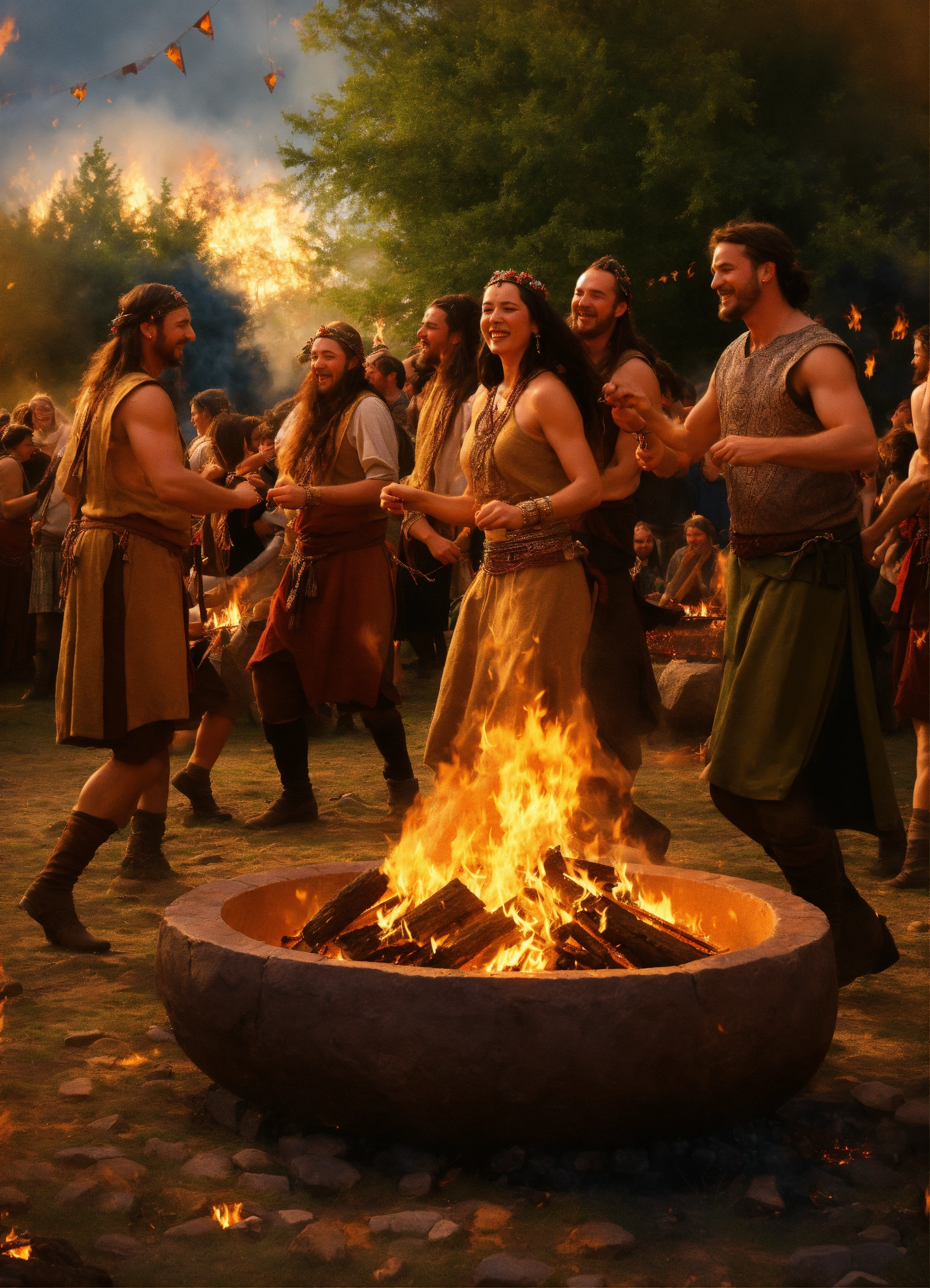 Lexica - Ancient celts celebrating a pagan festival, digital art ...