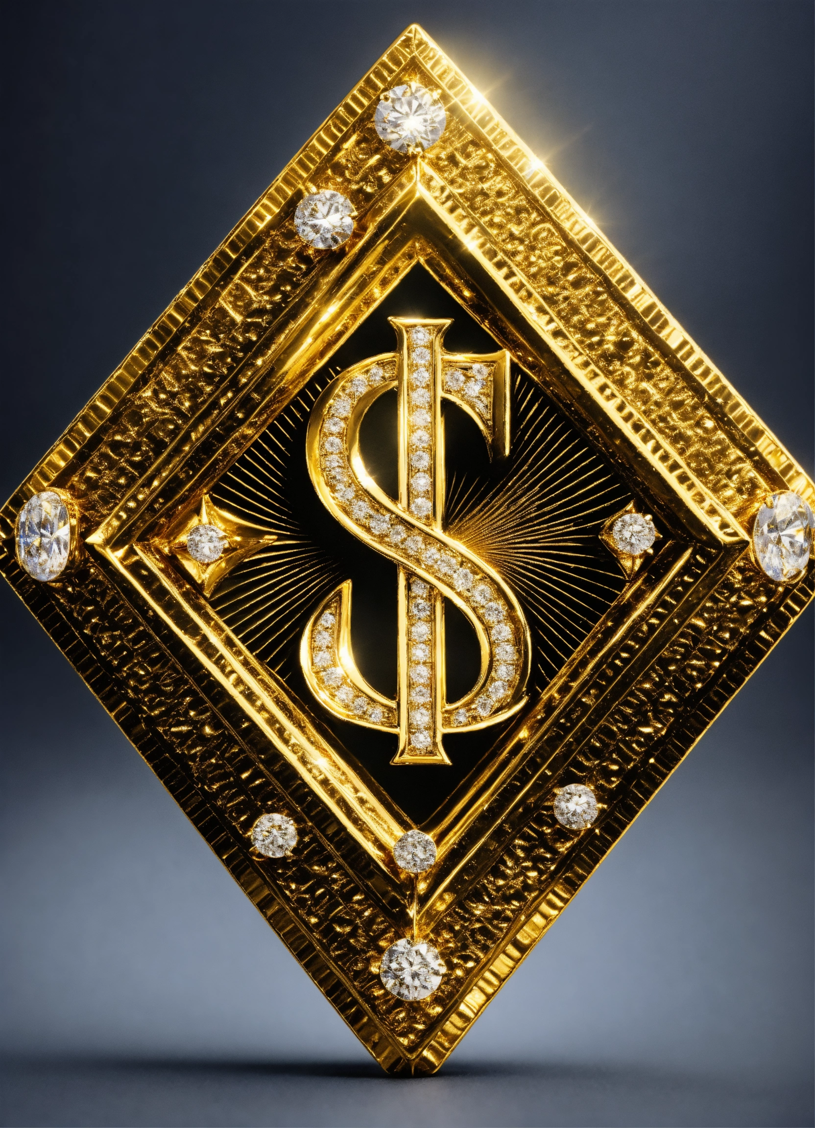 Lexica - Gold money sign diamonds rich luck