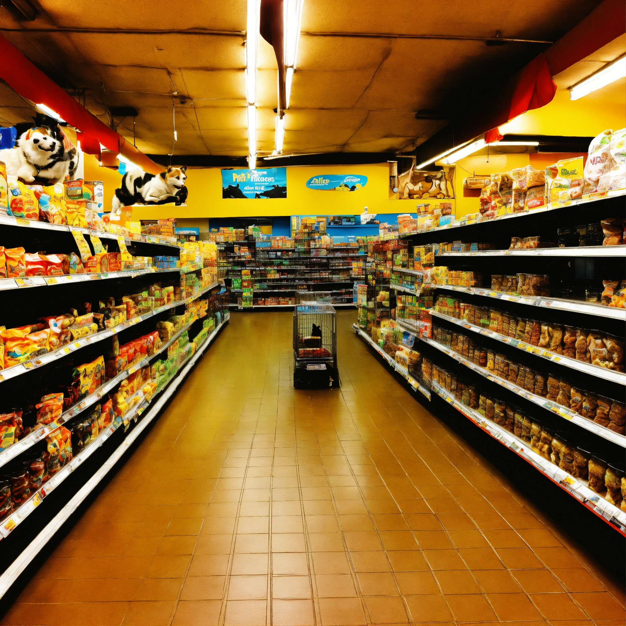 Lexica - A photo of a large pet store with a wide selection of pet food ...