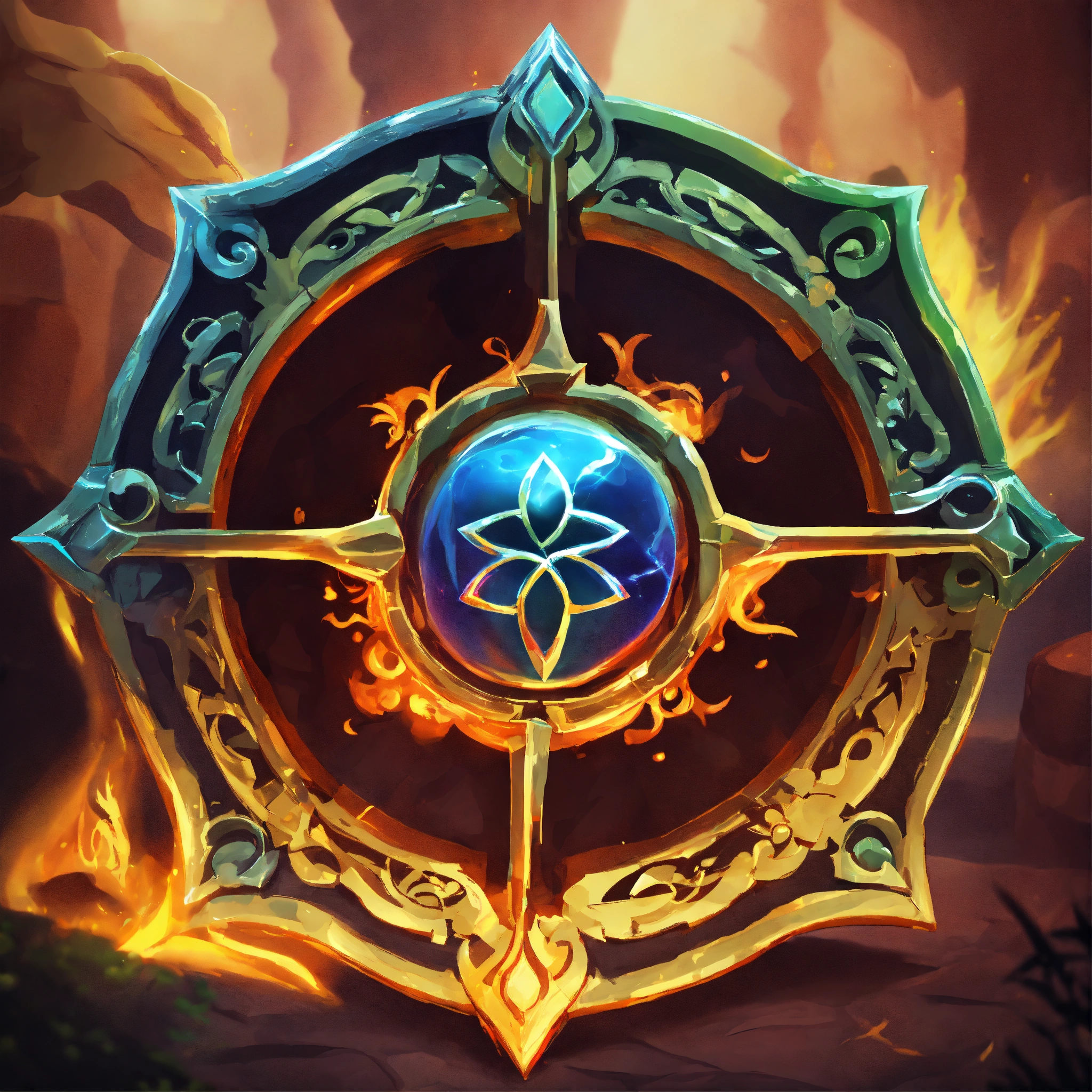 Lexica - Spell elemental spoilage, game icon, stylized, simple design ...