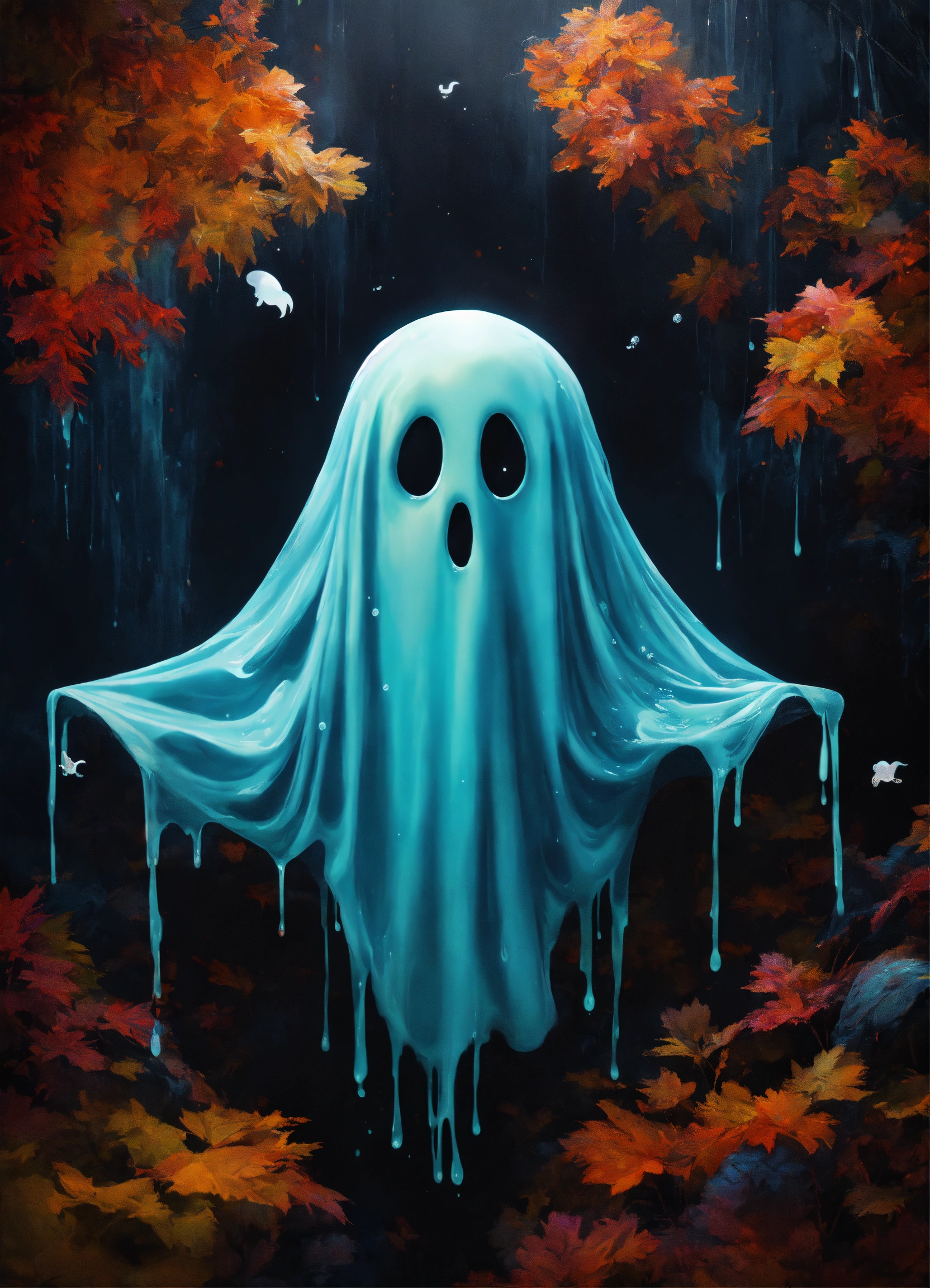 Lexica - In the midst of a pitch-black background, a medium close-up a ...