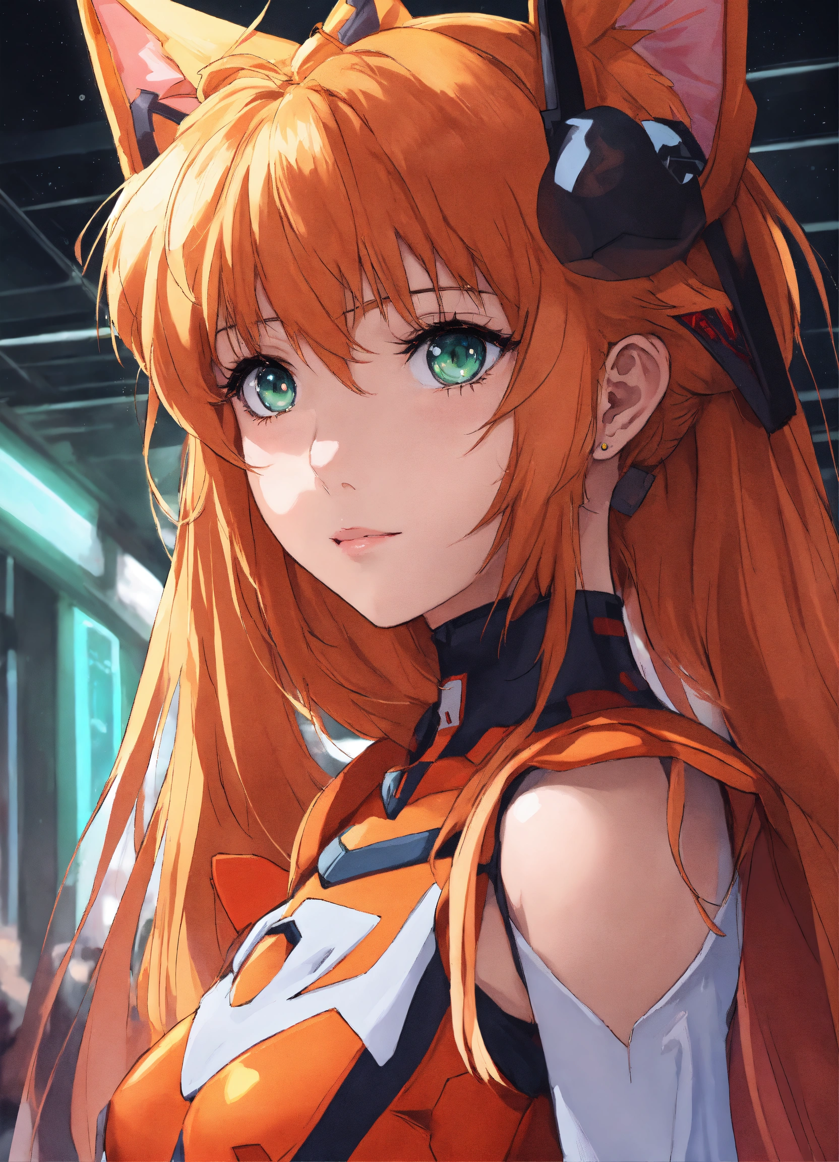 Lexica - Anime art of a Asuka from Neon Genesis Evangelion, young ...