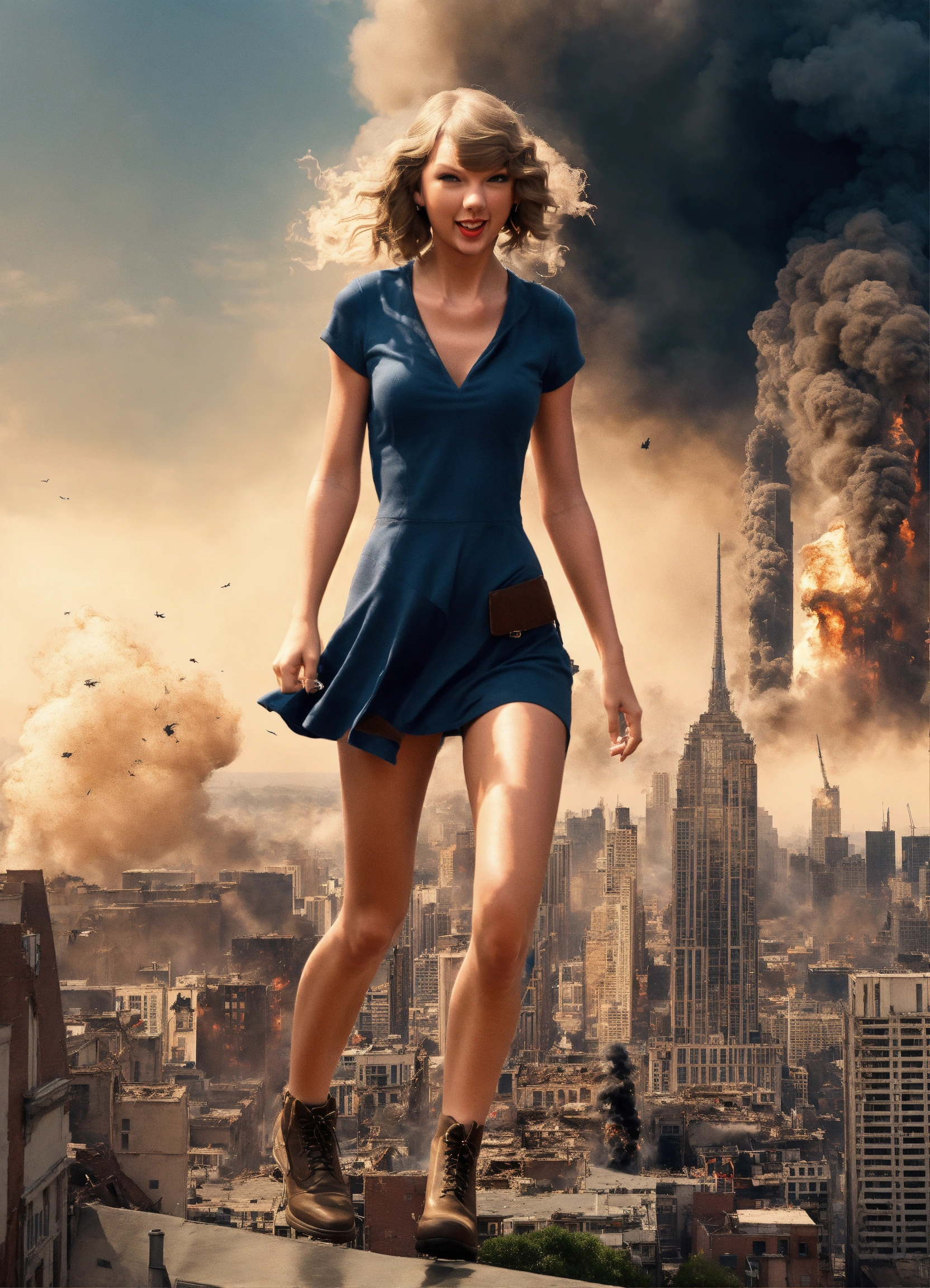 Lexica - (Taylor Swift (full body)) mega titan giantess, face, (walking ...