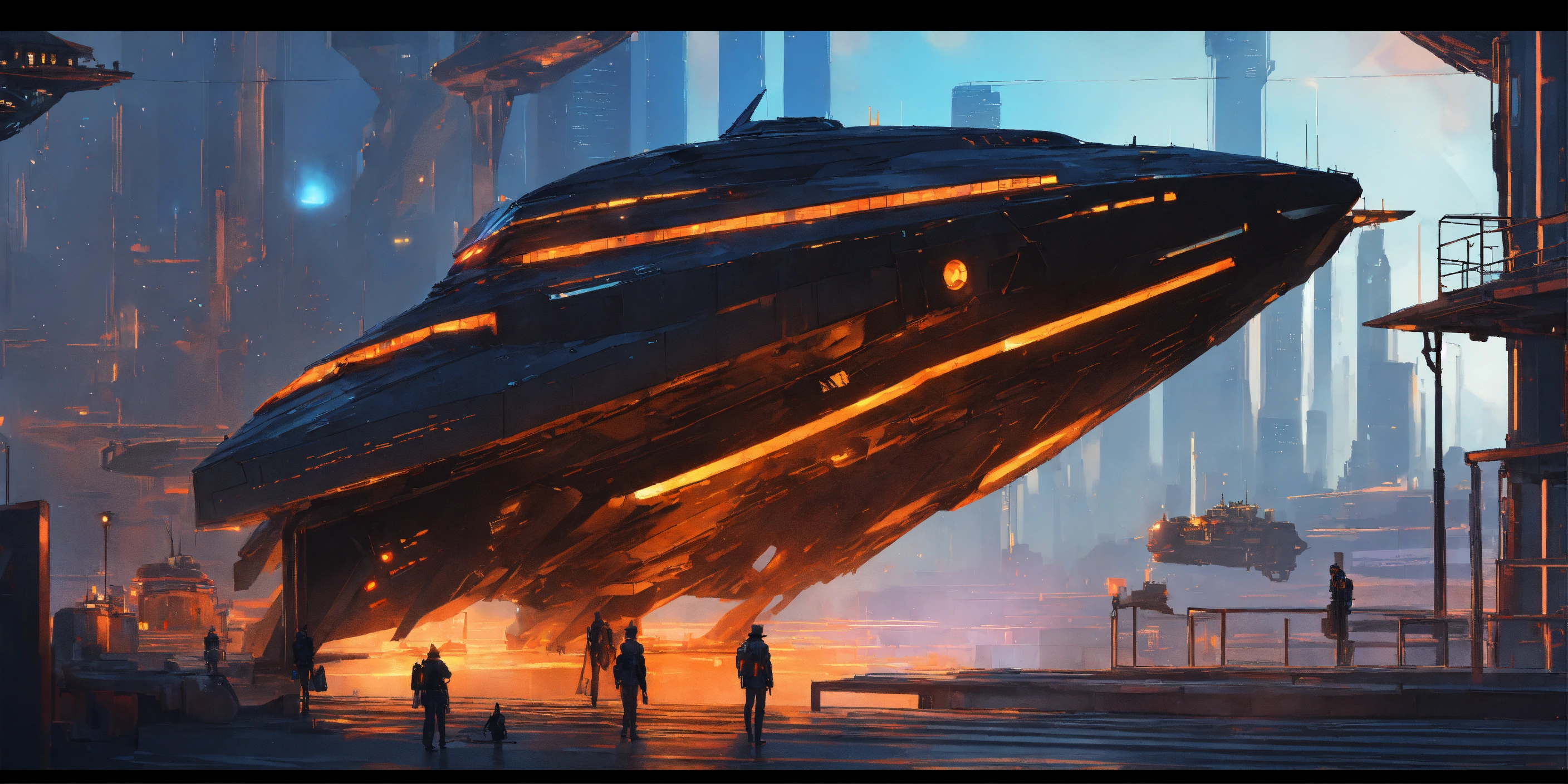 Lexica - A dystopian cityscape, jagged structures, bottom left of image ...