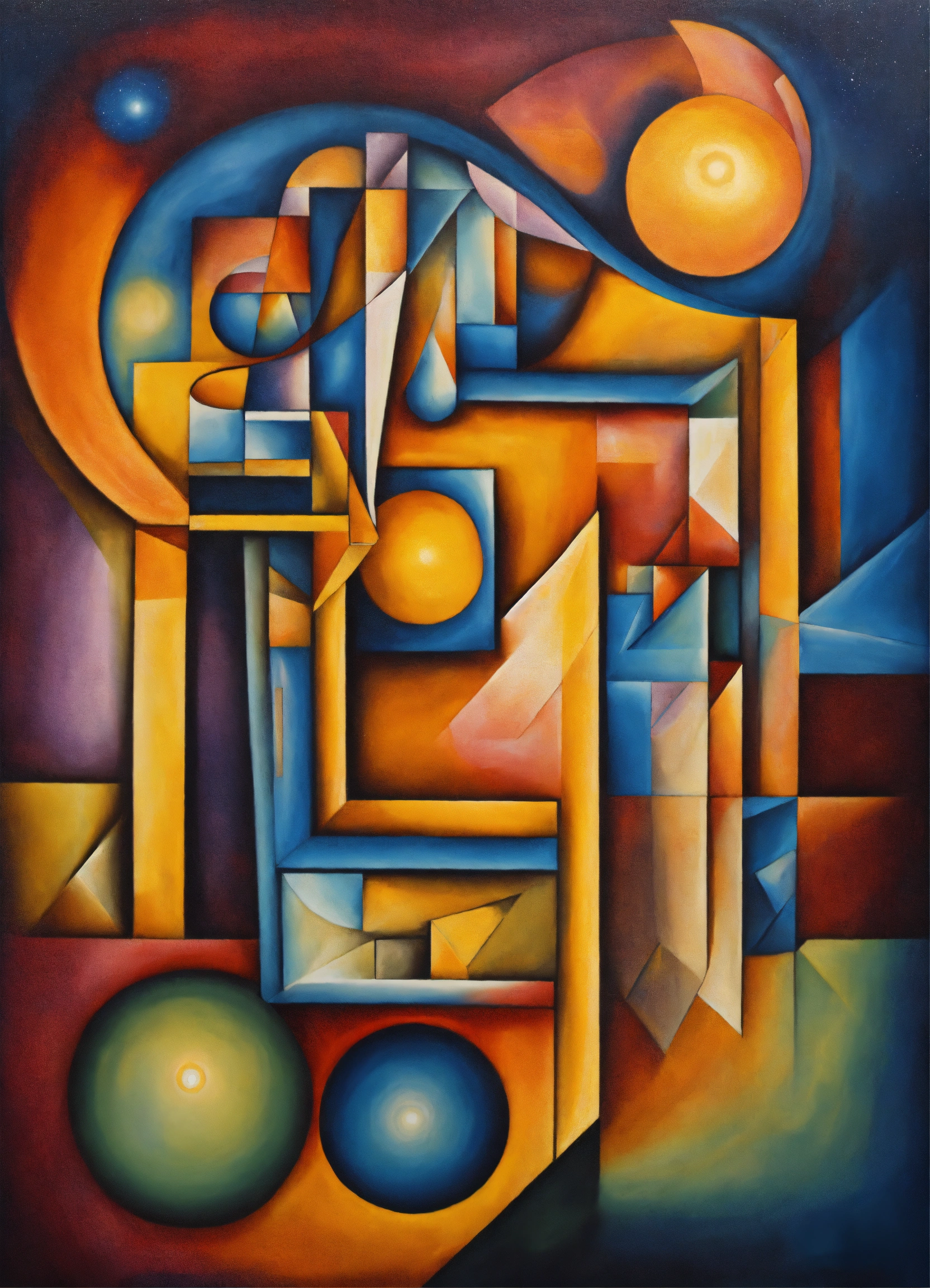 Lexica - Abstract design of Galactic Eternity cubist art in high resolution