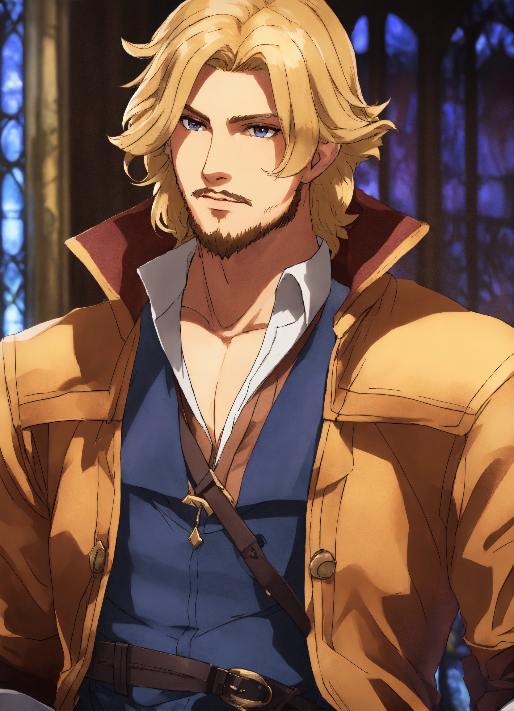 Lexica - A thropple of Alacard (blonde hair,dhampir) with Trevor ...