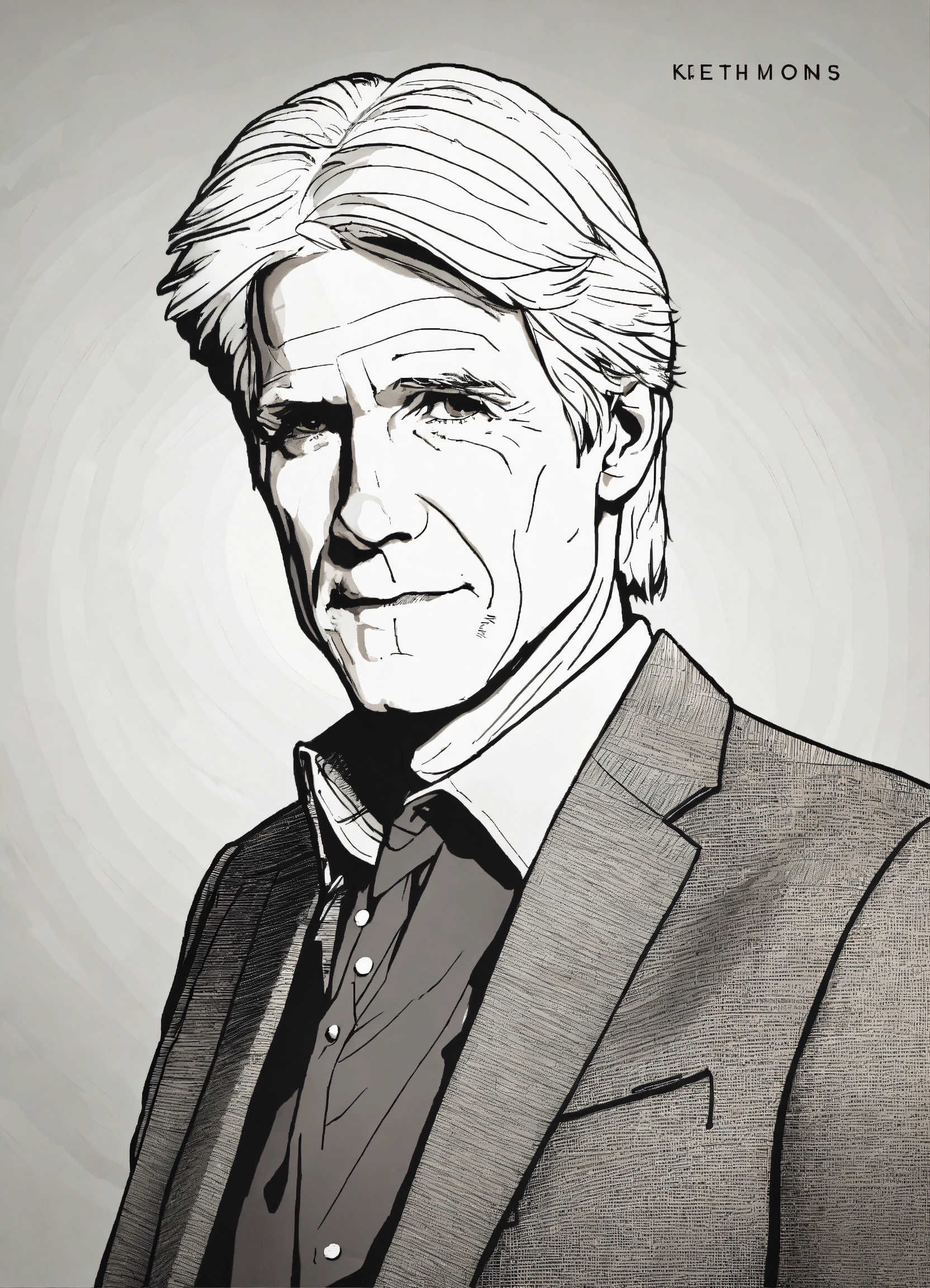 Lexica - Minimalist line drawing of Keith Morrison from Dateline