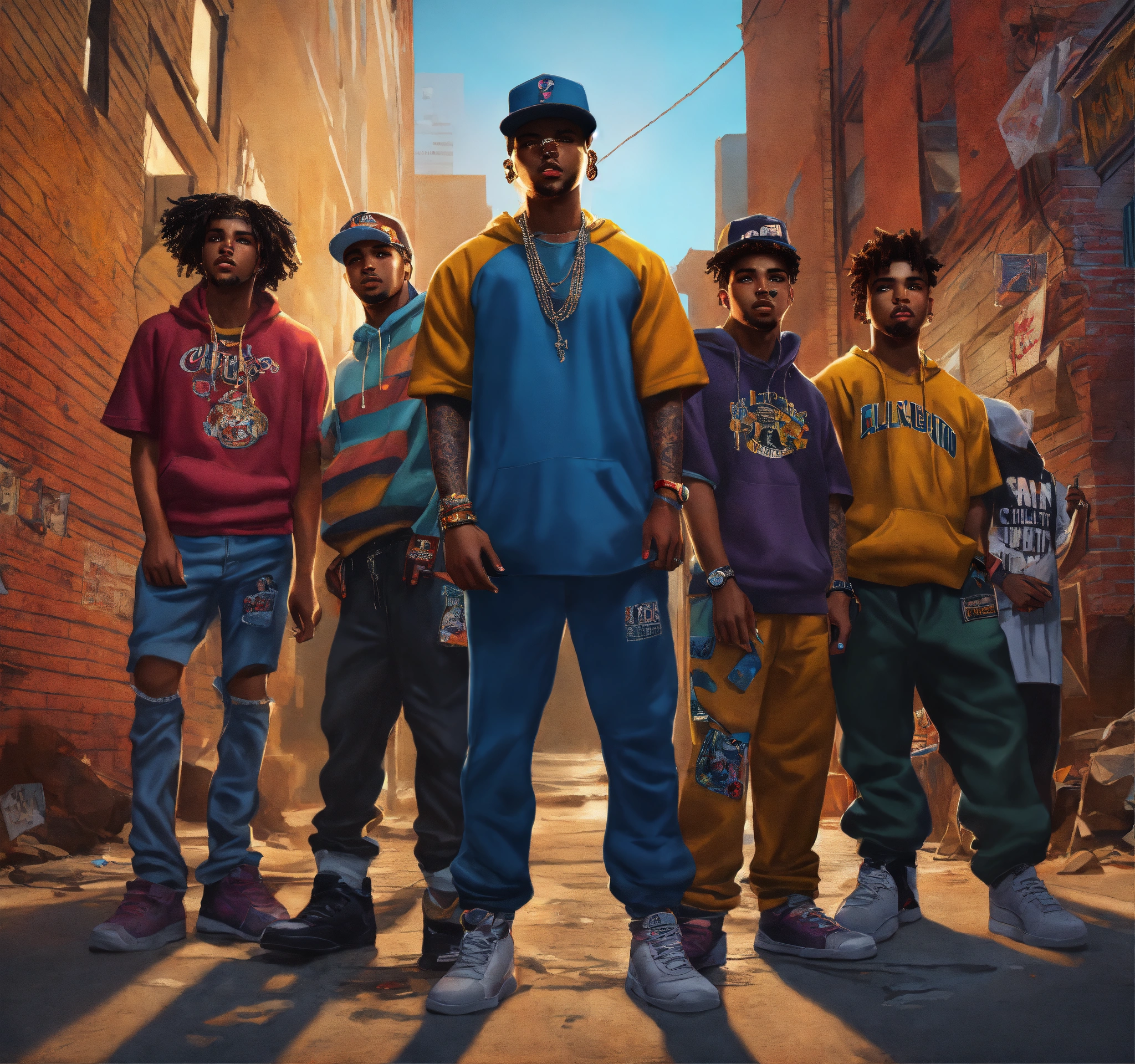 Lexica - Pop art, hyperrealist full body portrait of black rapper "Lil ...