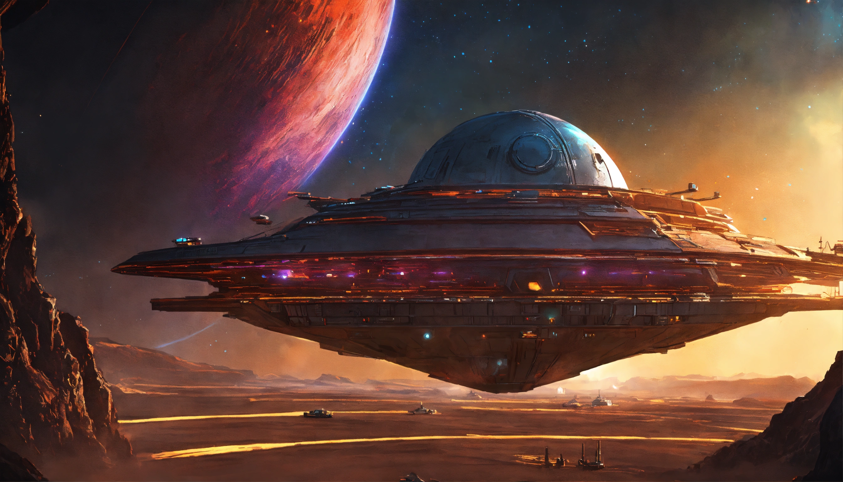 Lexica - Deep space star warz inspired, trending on ArtStation Pro.