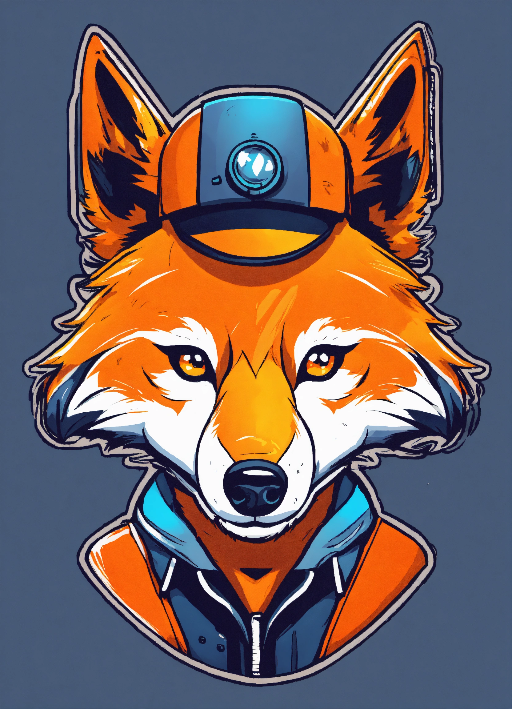 Orange Anime Wolf