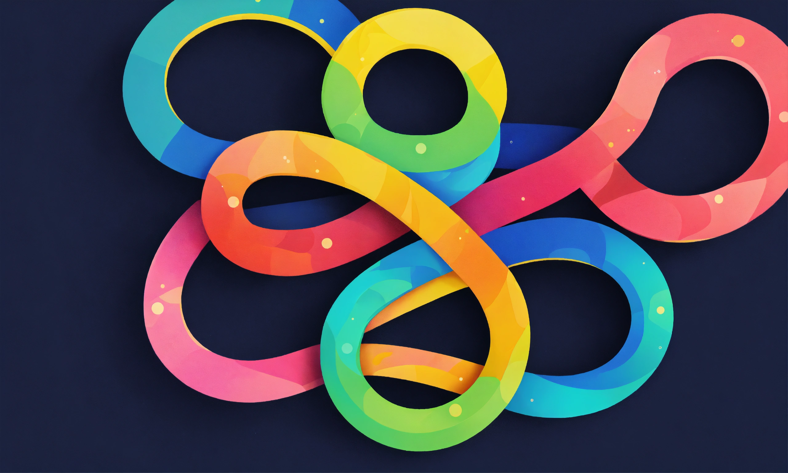 Lexica - Colorful infinity symbol 8 shaped flat icon