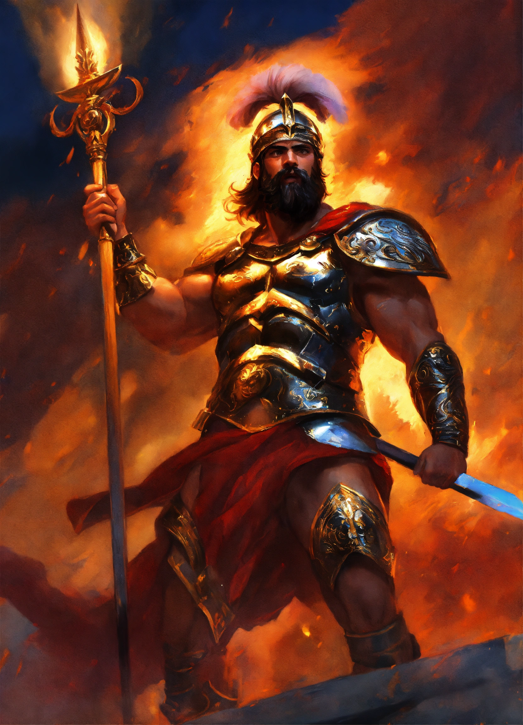 Lexica - The greek god ares, acting like a coward, silly, impressionist ...