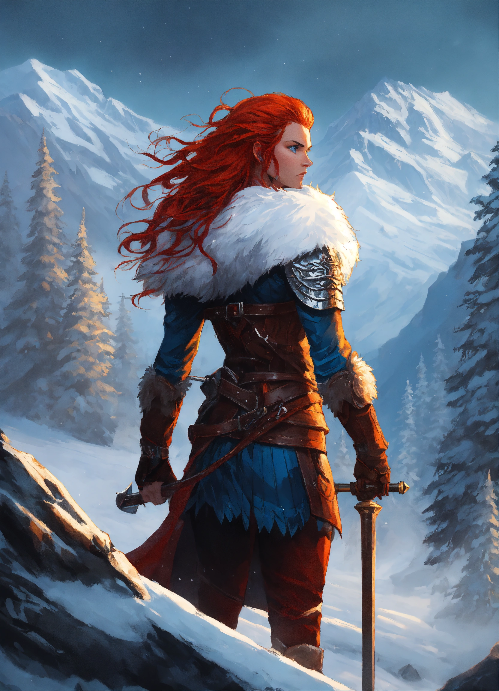 Lexica - A strong rugged Nordic Goddess of the hunt, broad shoulders ...