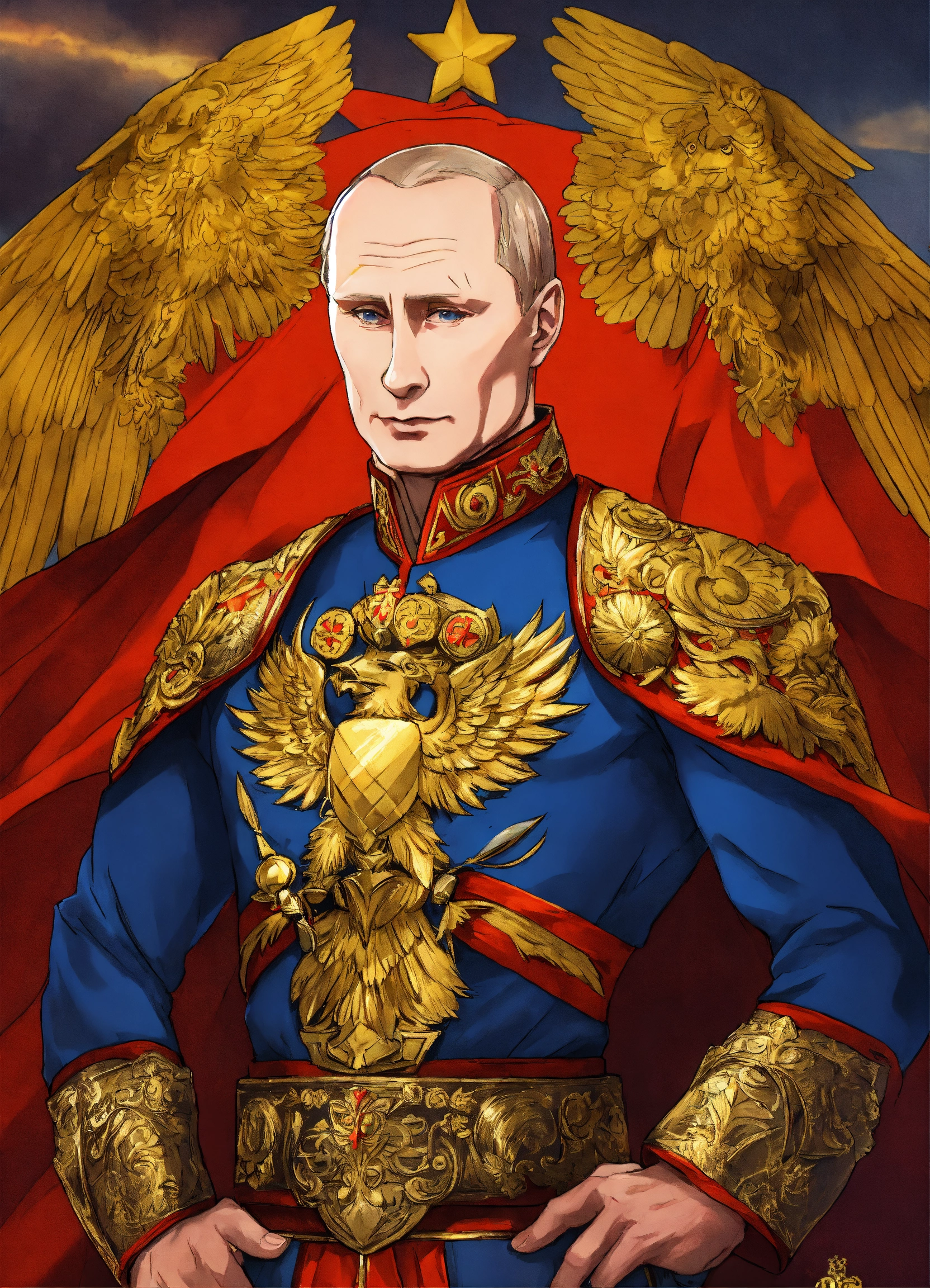 Lexica - Vladimir Putin as Russia's hero anime