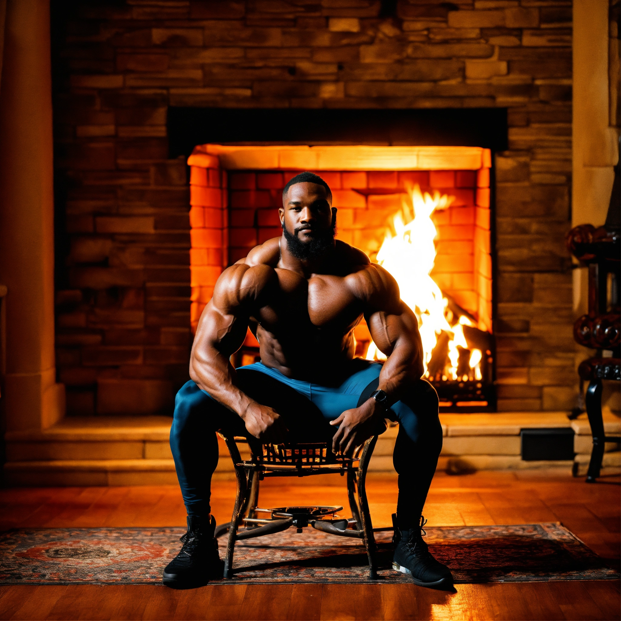 Lexica - 30-year-old hairy Bahamian man with big muscles, big ...