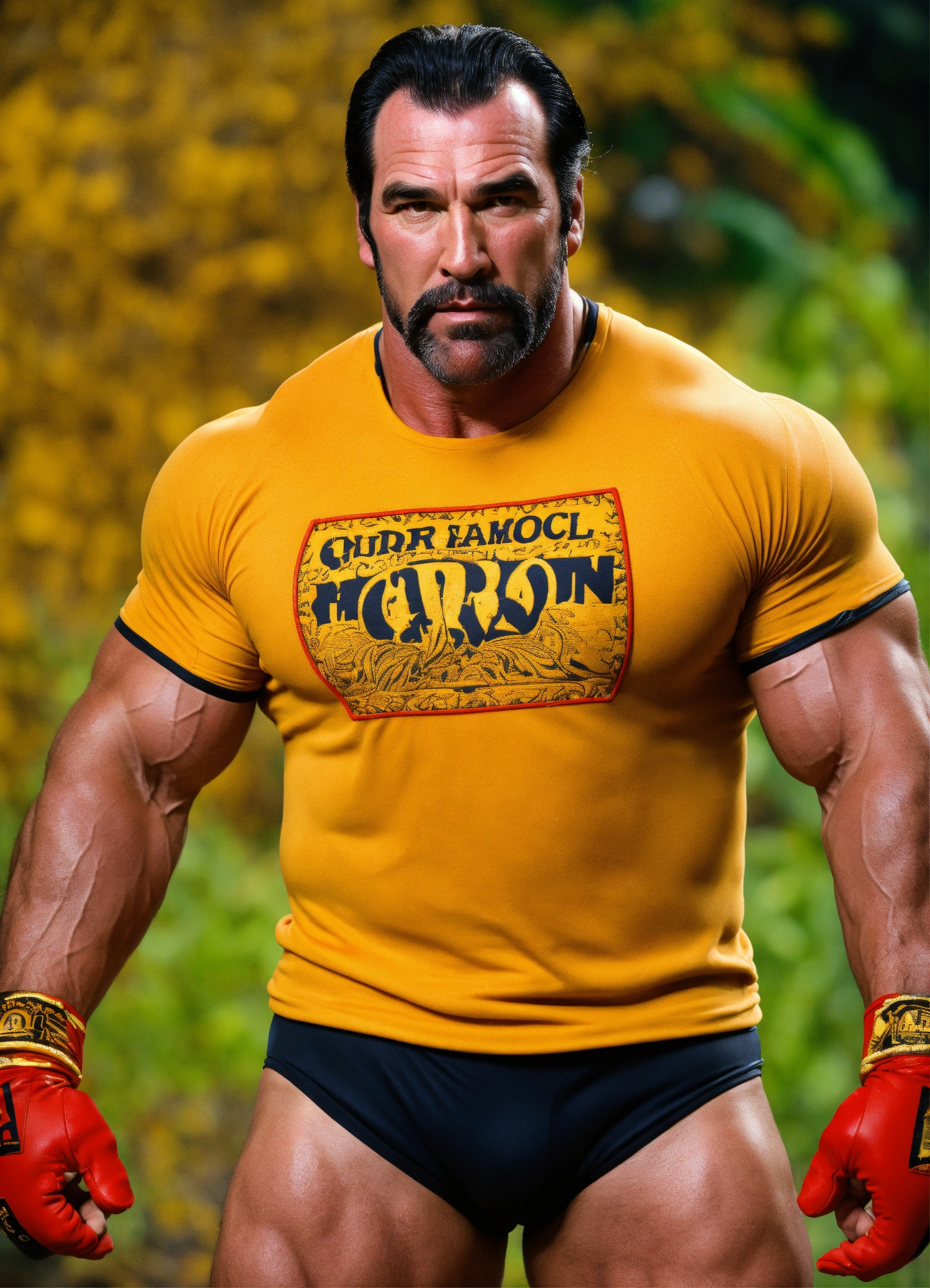 Lexica - 40-year-old wrestler with big muscles, bodybuilder, Razor ...