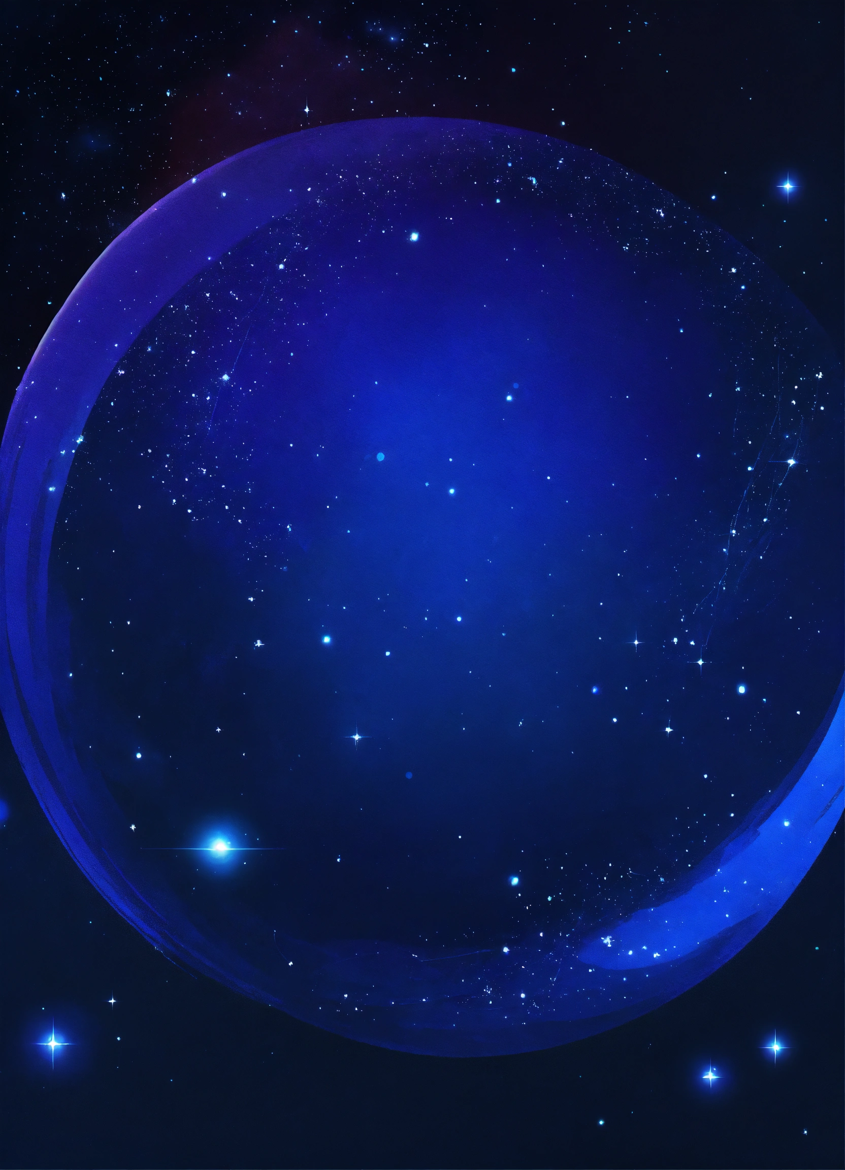 Lexica - Blue outer space background
