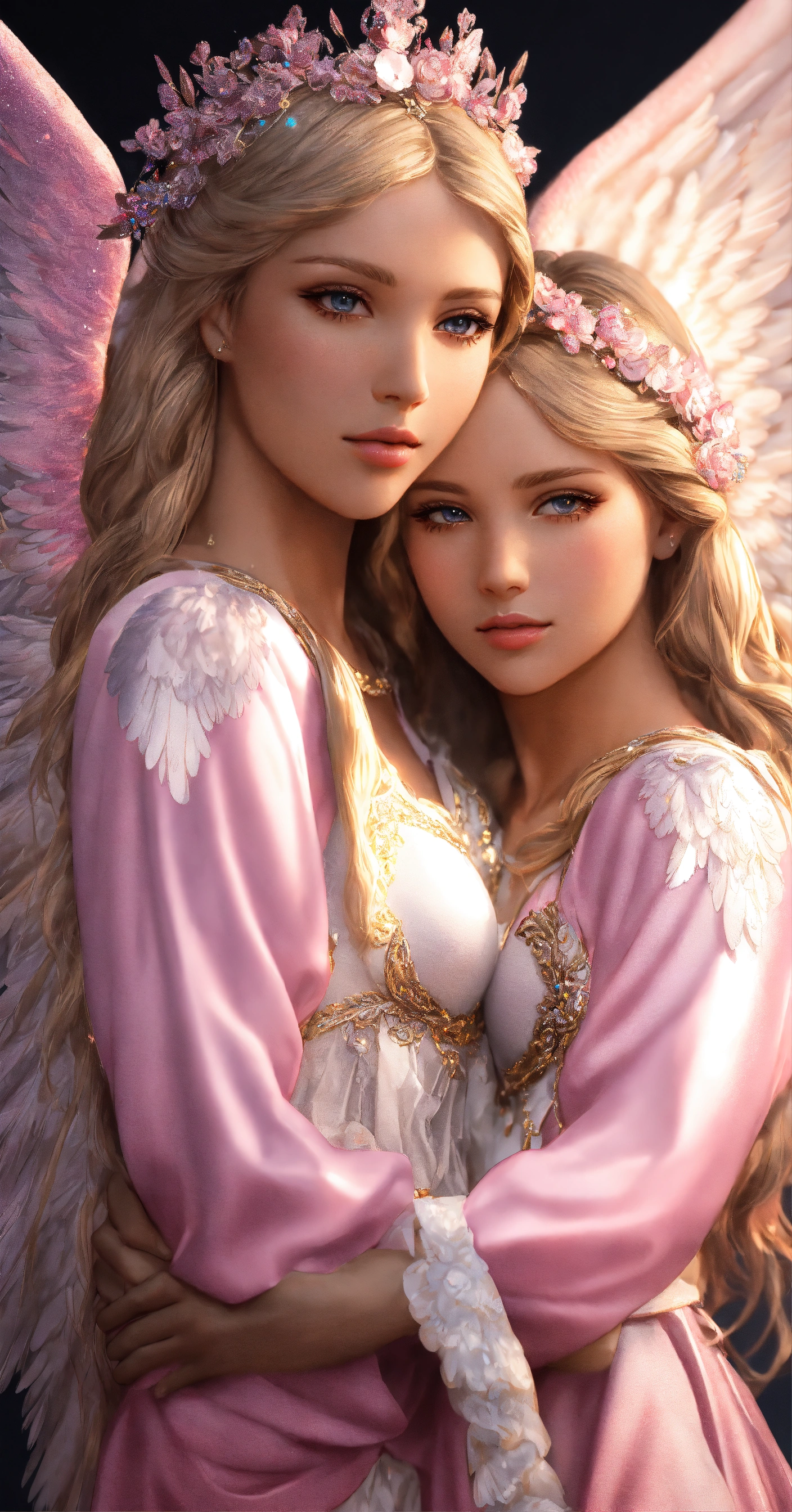 Lexica - 2 Guardian Angels holding hands. 2 beautiful and detailed ...