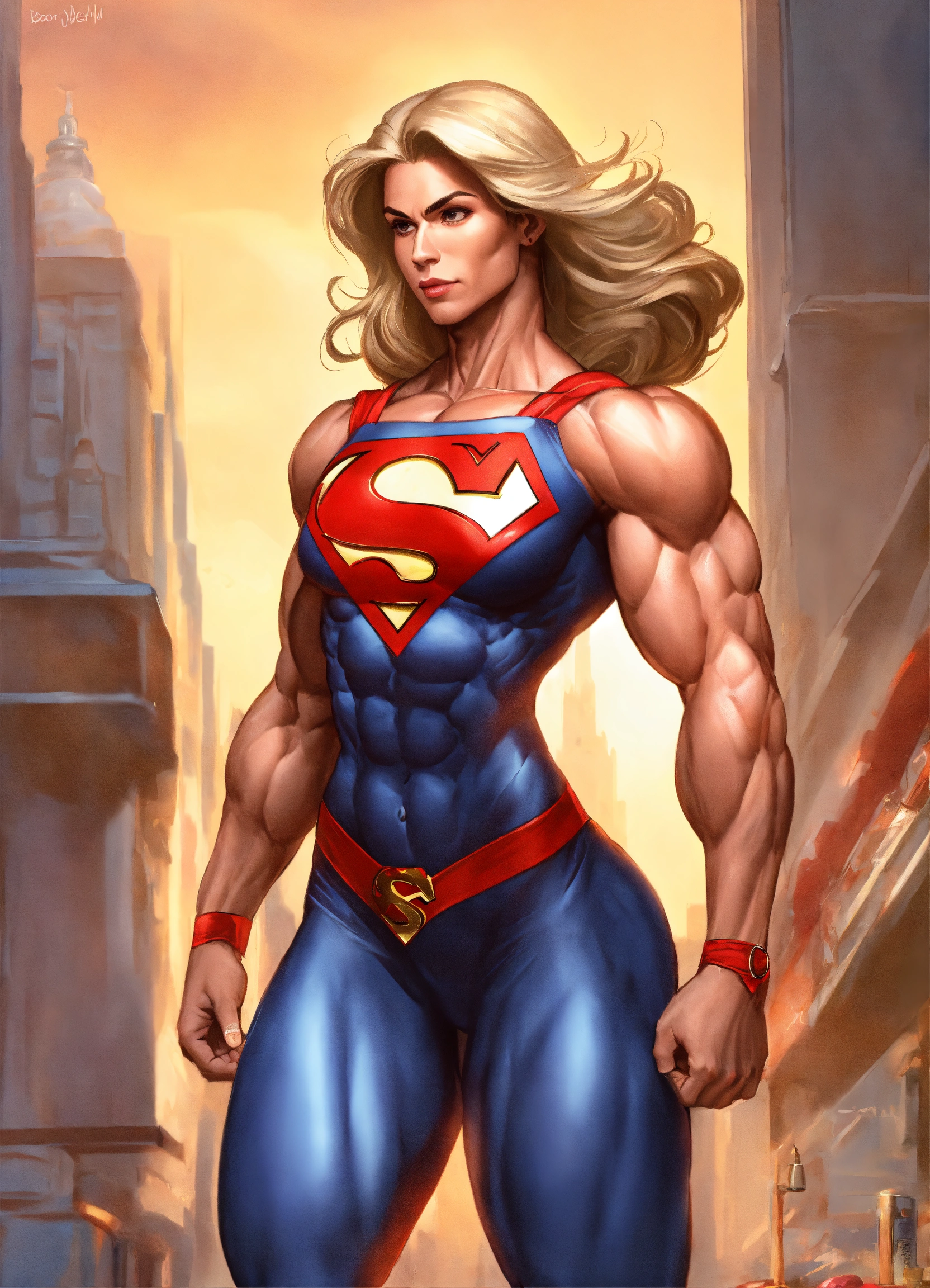 Lexica - Super (((muscular))) supergirl. Super biseps. Super deltoids. (((Bodybuilder body))).