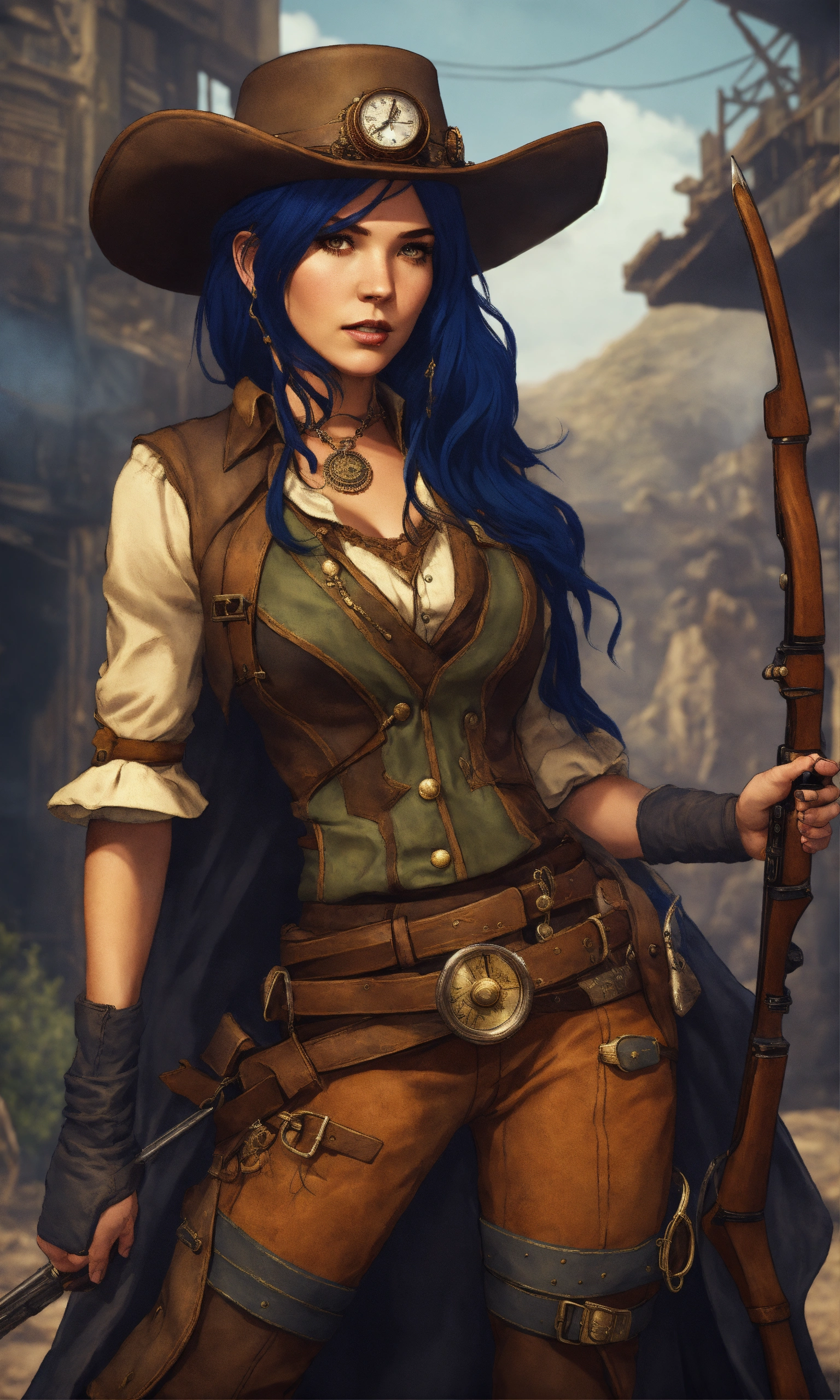 Lexica - A female archer role-playing game character "Deadlands", in a ...