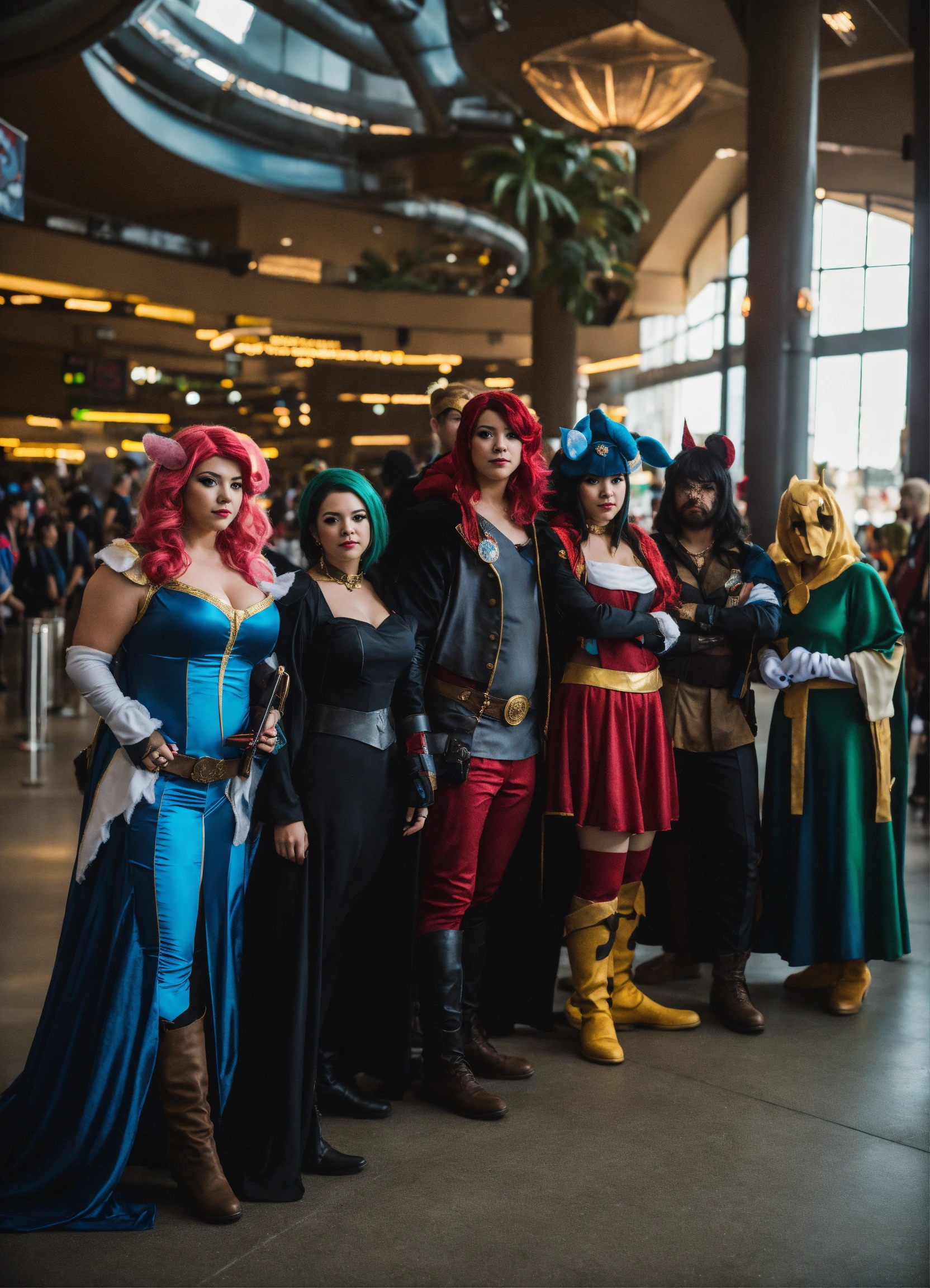 Lexica - Comic con group photo, disney cosplays, shot on Sony Alpha ...