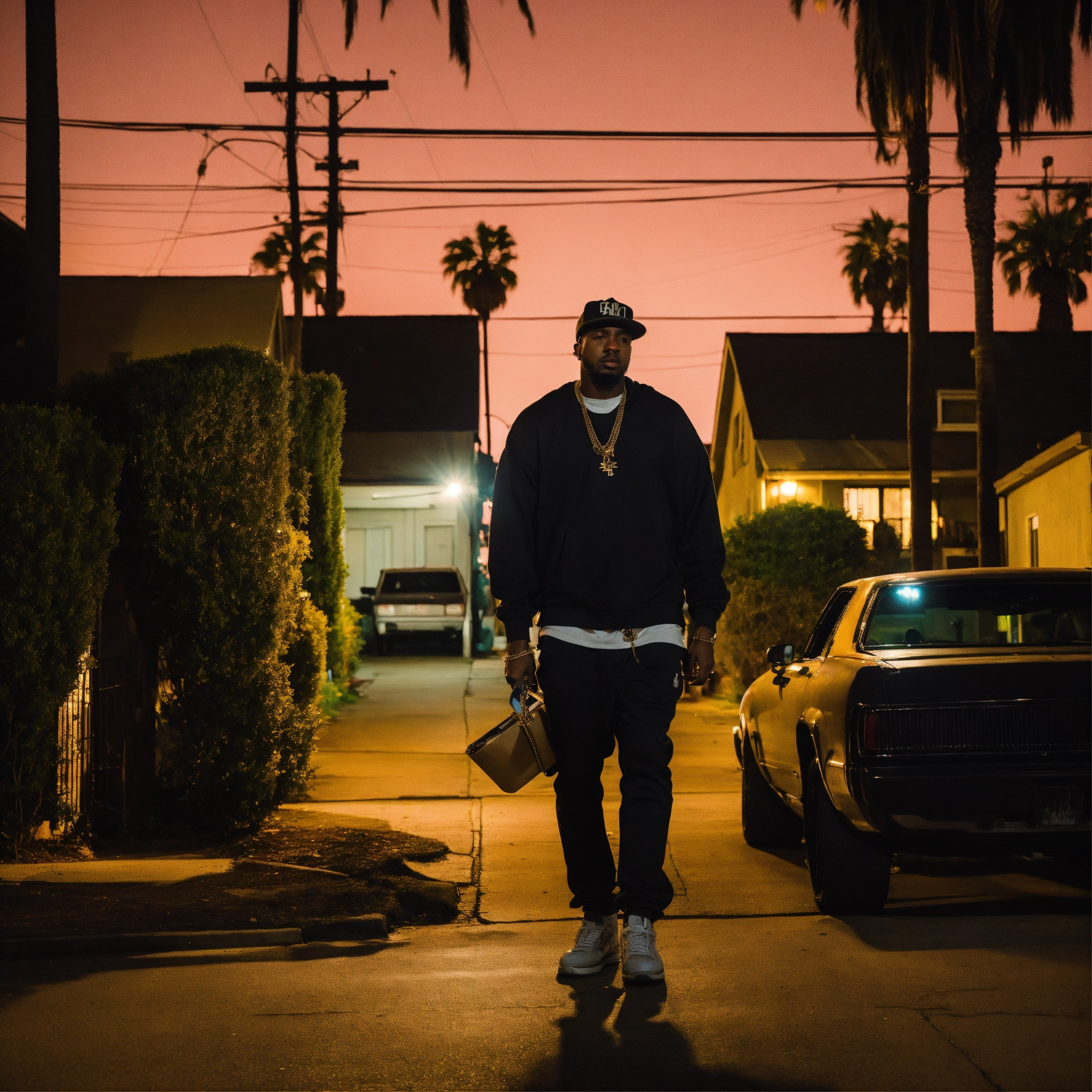 Lexica - Interior view rapper Antron Singleton "Big Lurch walking with ...