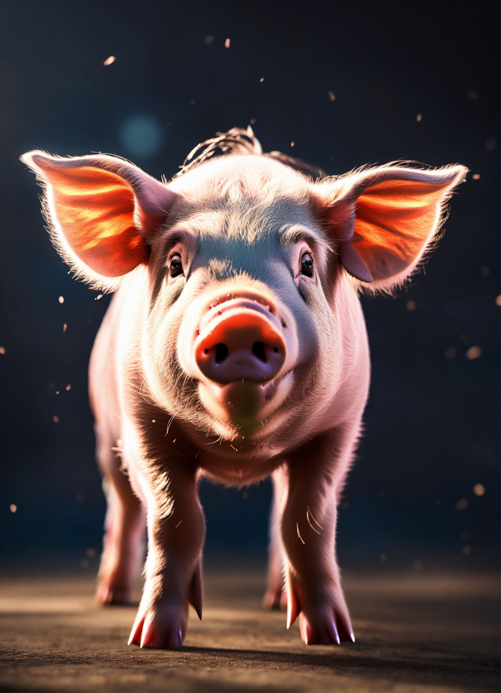 Lexica - 4d photographic image of full body image of a cute PIG ...