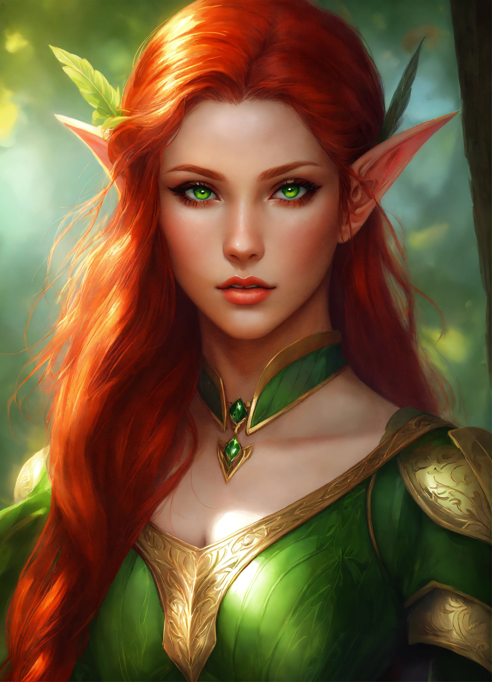 Lexica - Beautiful Elf, digital art, art by artgerm, female, medieval ...