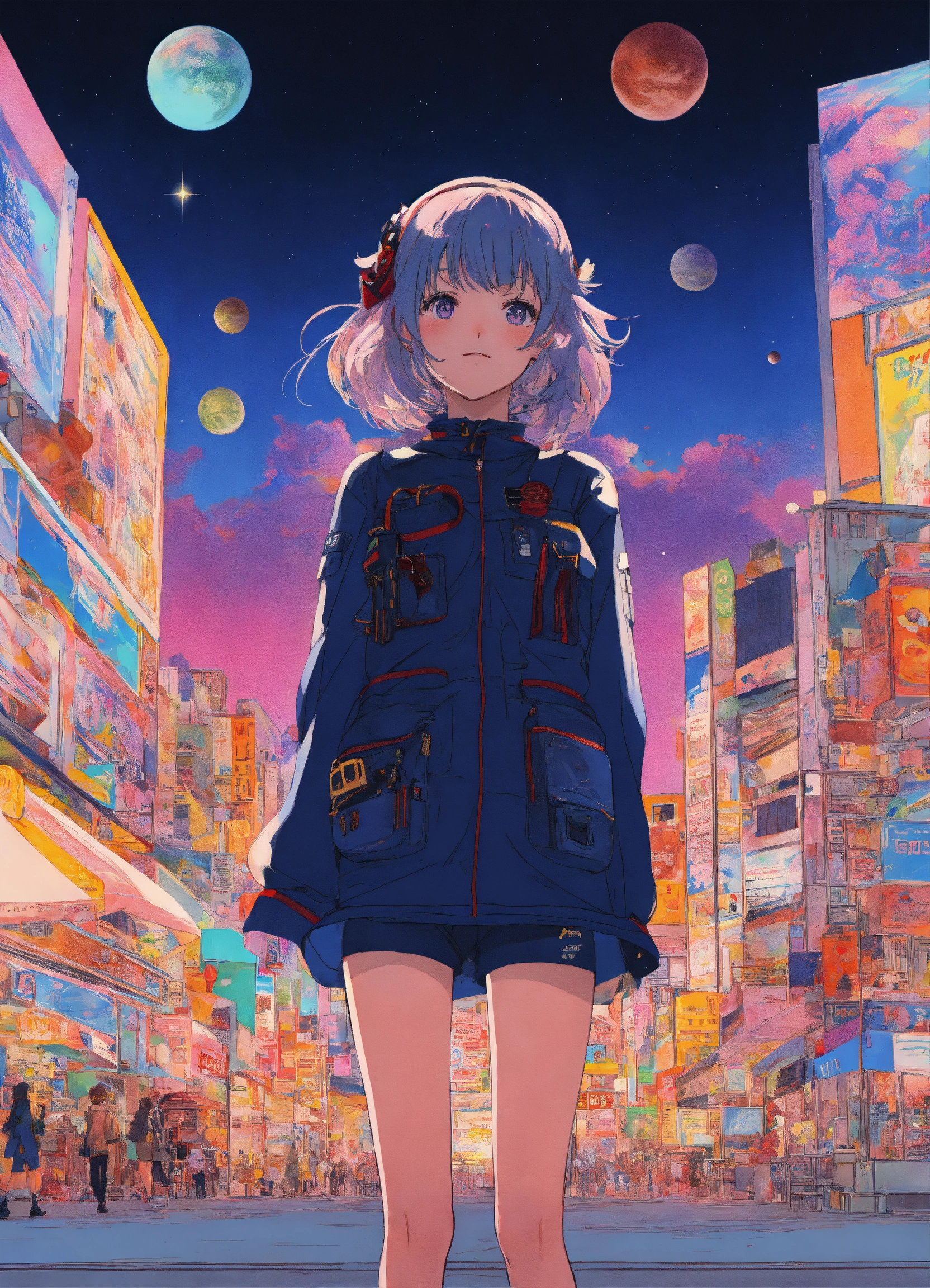 Lexica - Space e-girl anime illustrated by Keita Takahashi