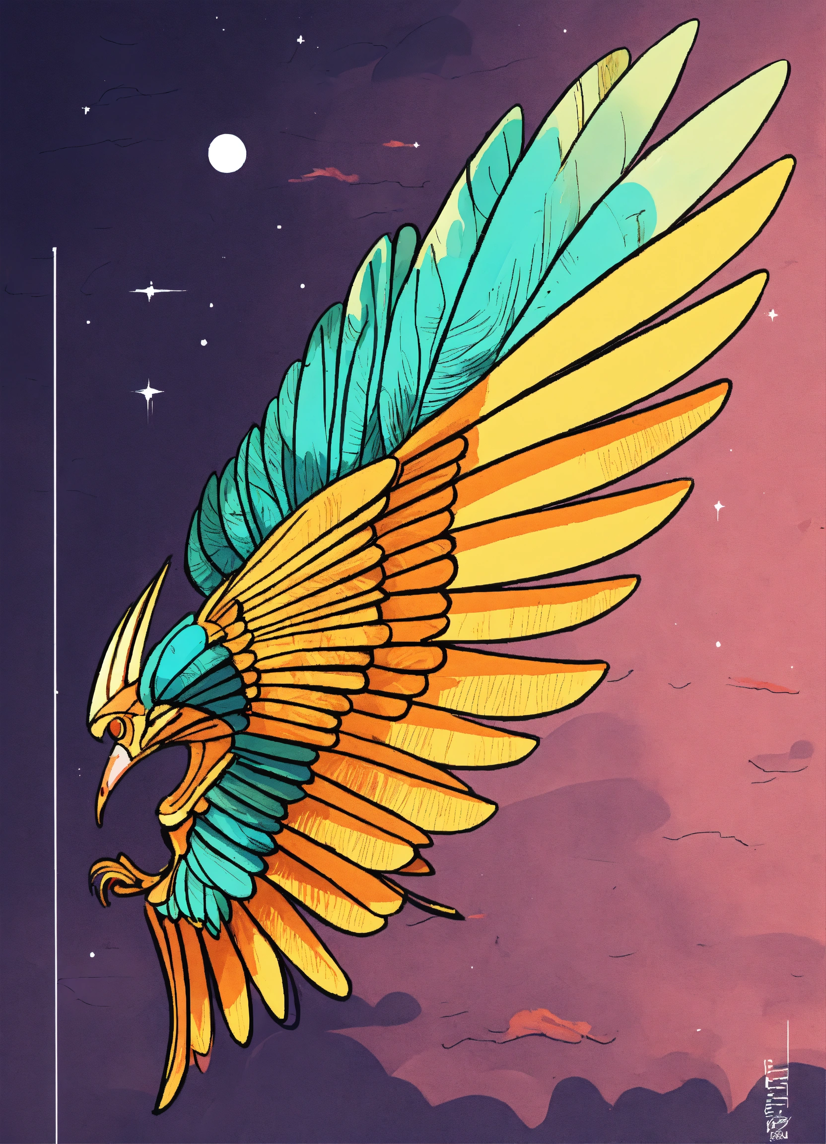 Lexica - A a drawing of a wing, future art, cartoon style