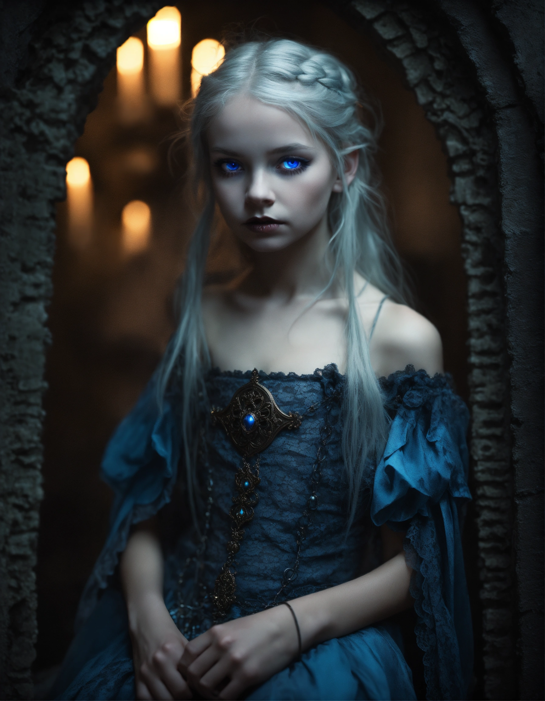 Lexica - Body portrait, twelve year old childish female goth ...