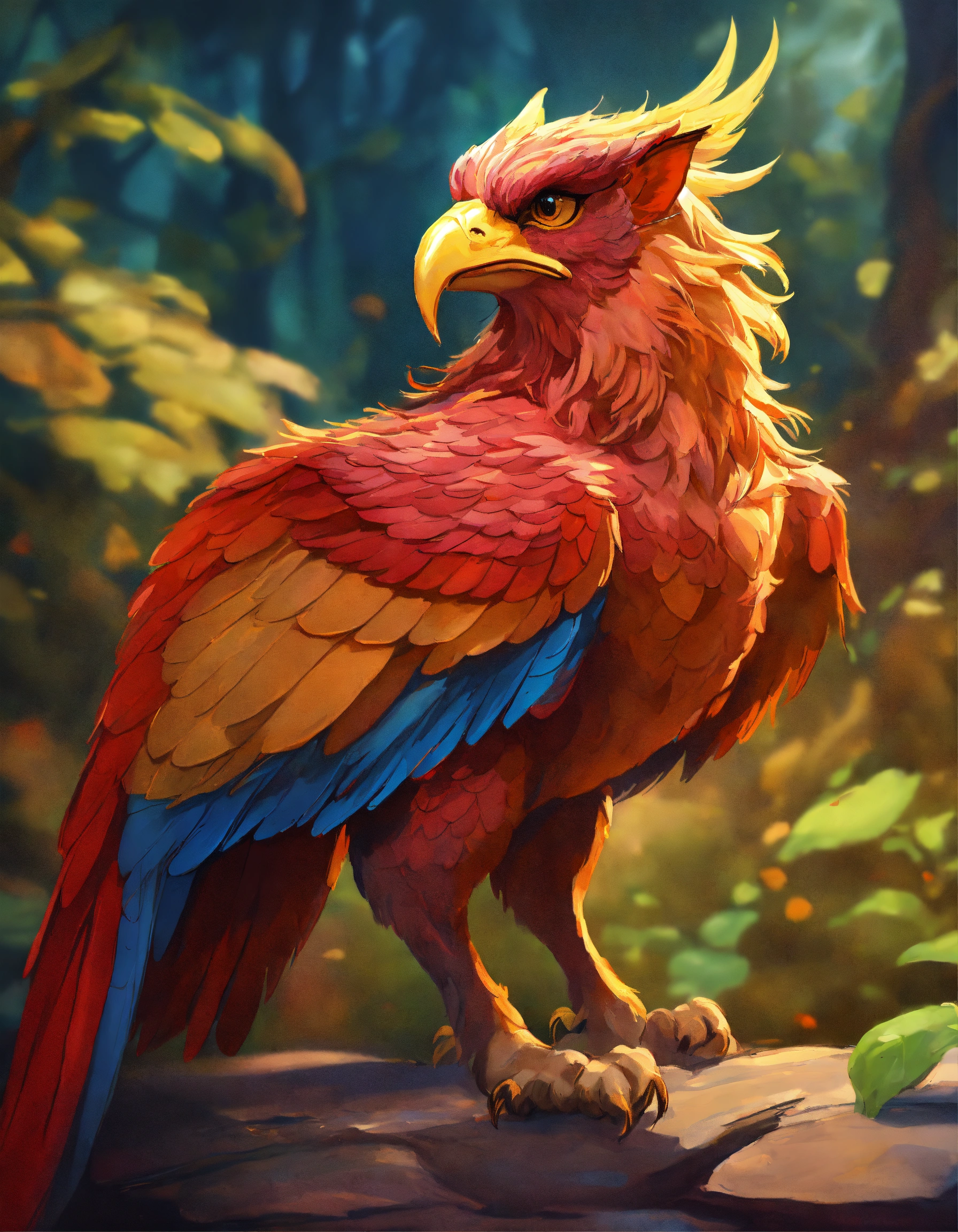Lexica - The Gryphon, from Alice in Wonderland, realistic cartoon oil ...