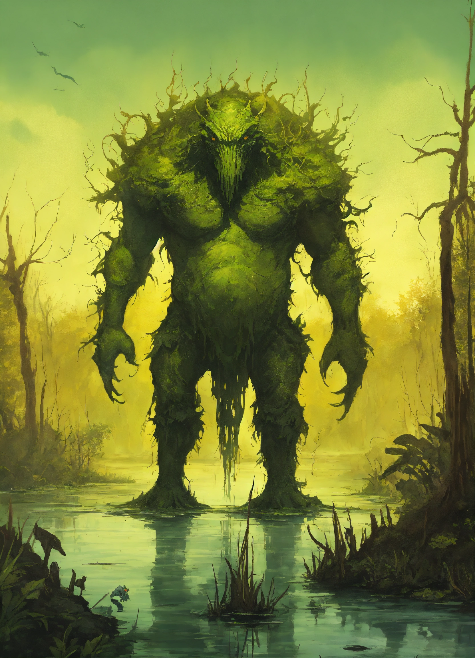 Lexica - A faceless fantasy monster that is a guardian of the swamp ...
