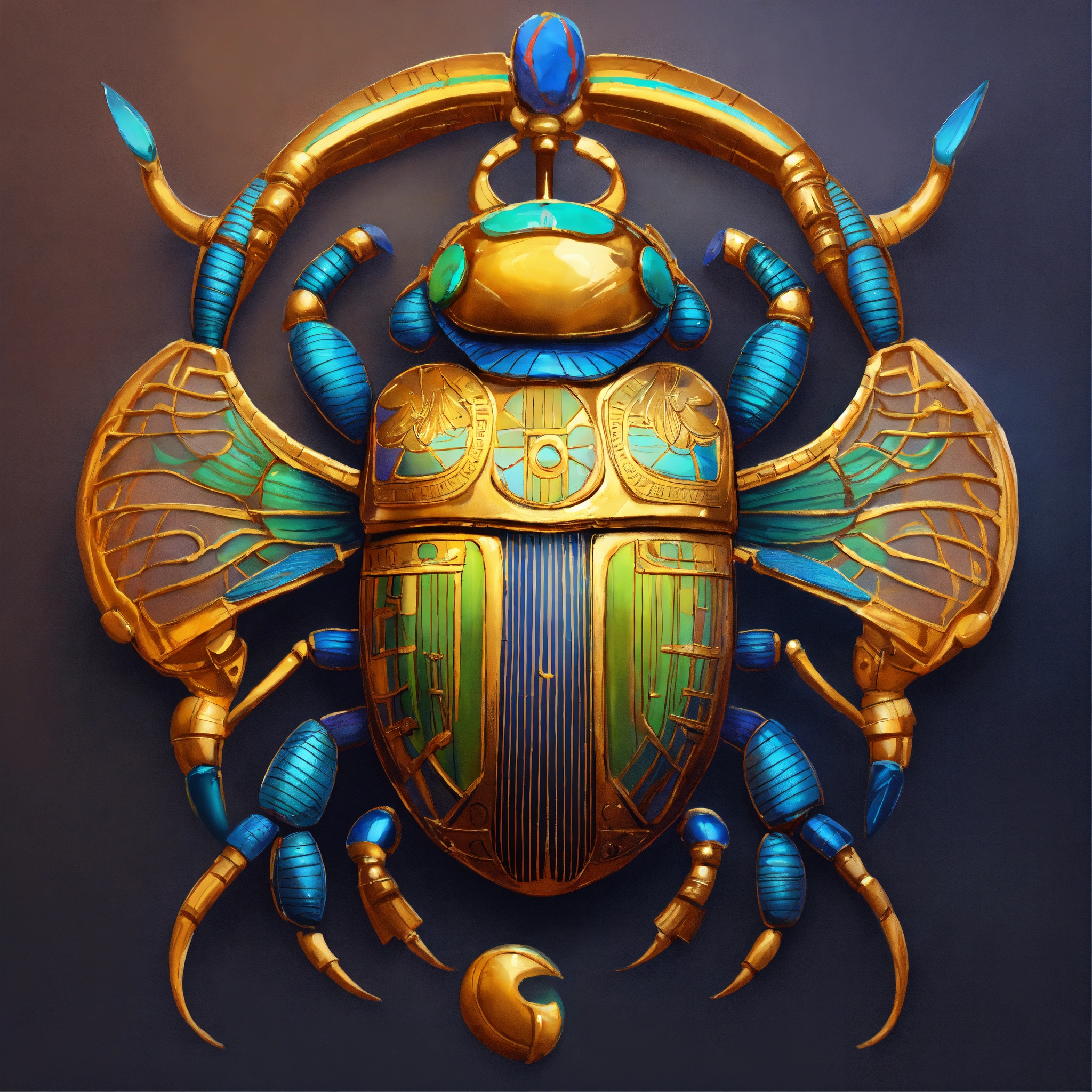 Lexica - Scarab egyptian symbol, isolate simbol, realistic cartoon oil ...
