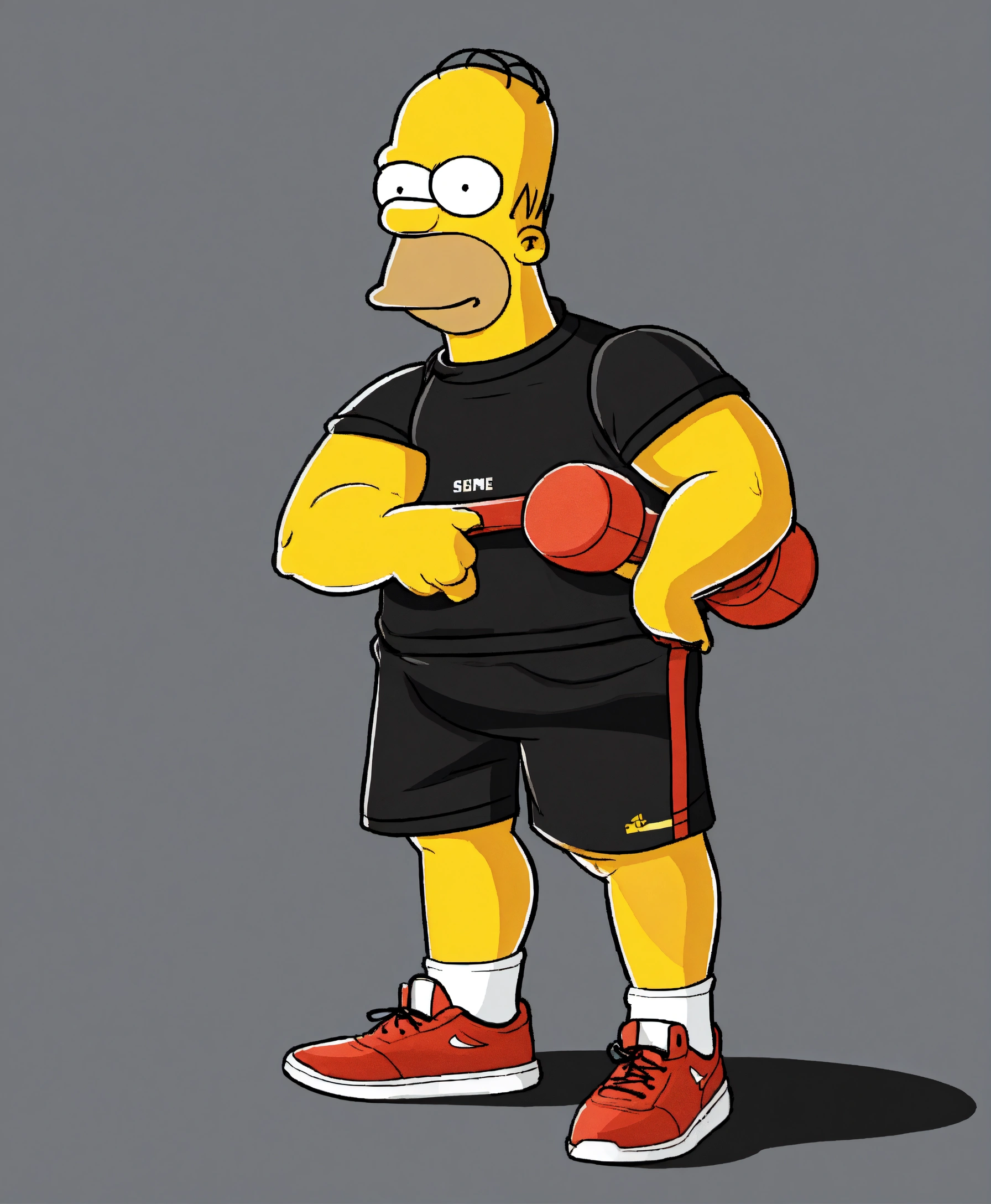 Lexica - Fitnes simpson with black t shirt