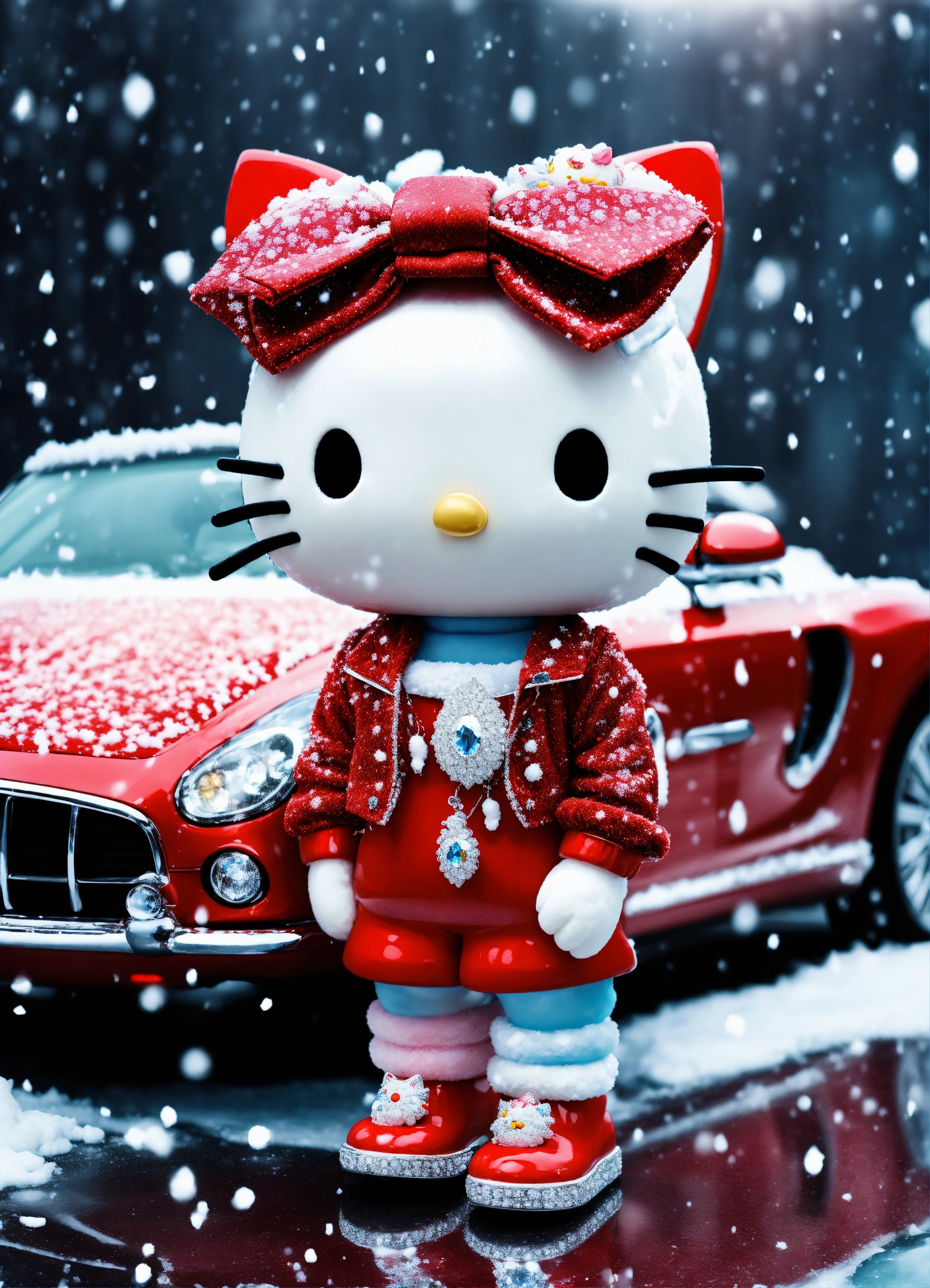 Lexica - Hello kitty as a sugar baby dripping in jewels, designer ...