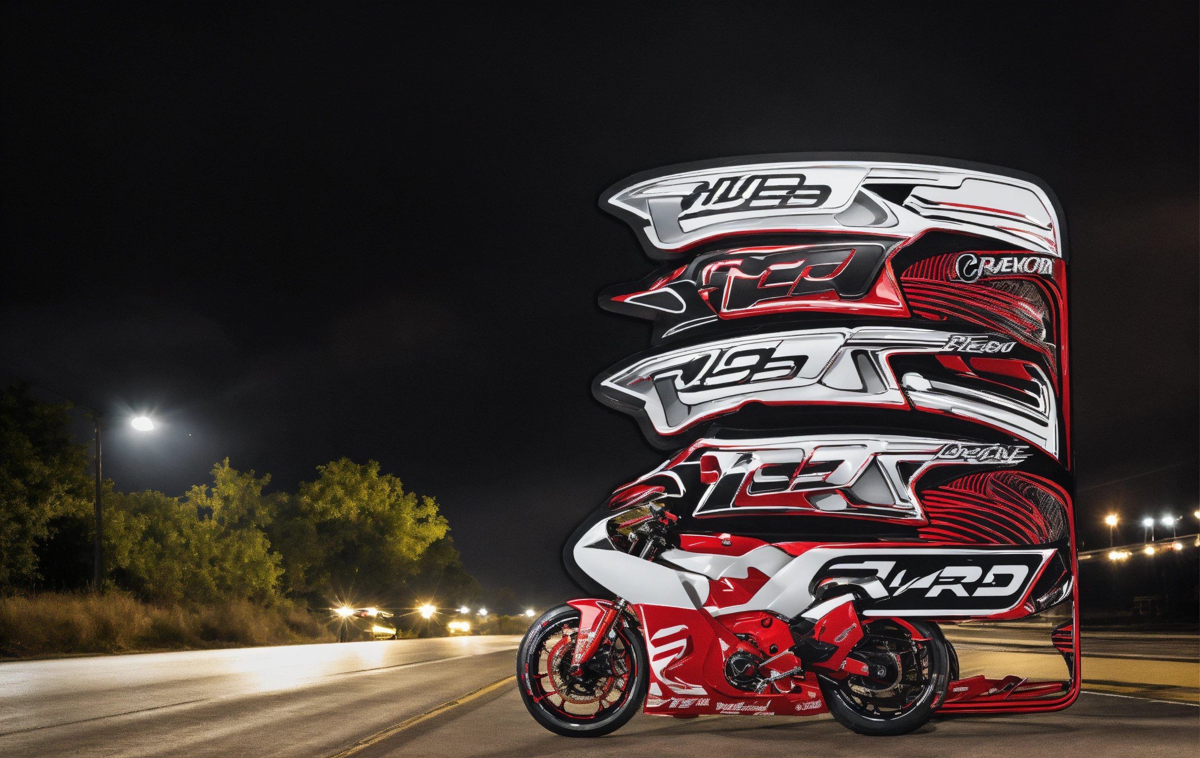 Lexica - Red and white vector clean modern bike drag race bike badge ...