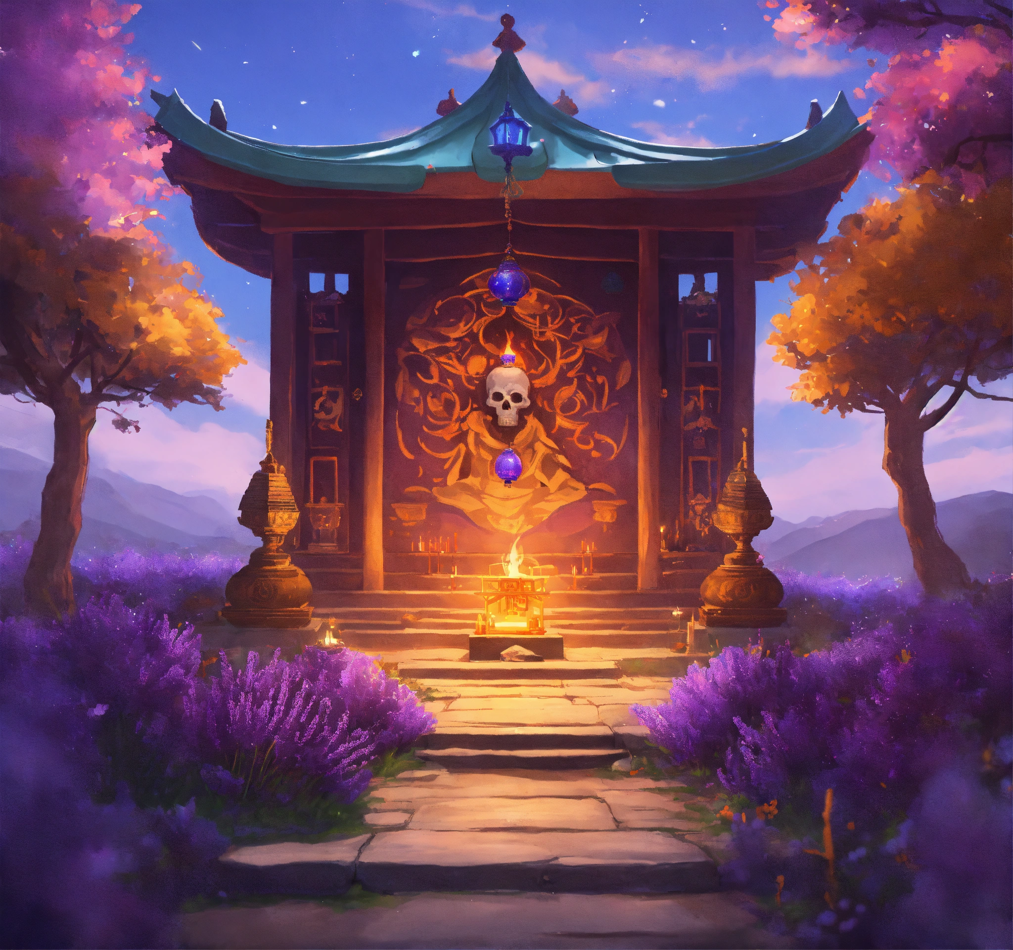 Lexica - A shrine worshipping aether green fire. Shrine placed on the ...