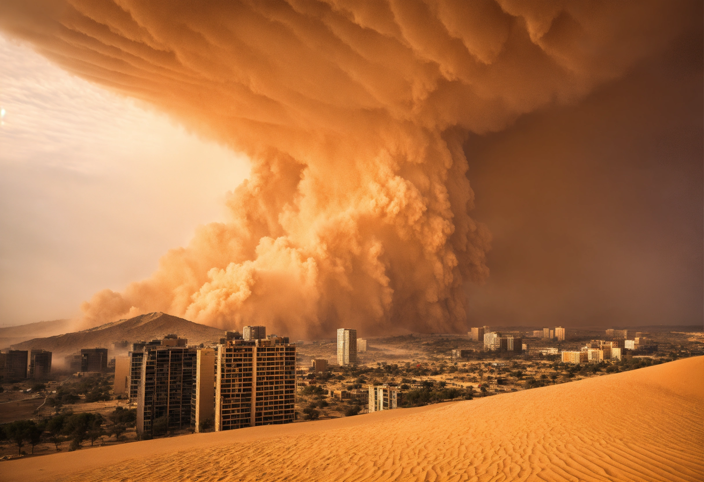 Lexica - Sandstorm approaching a city