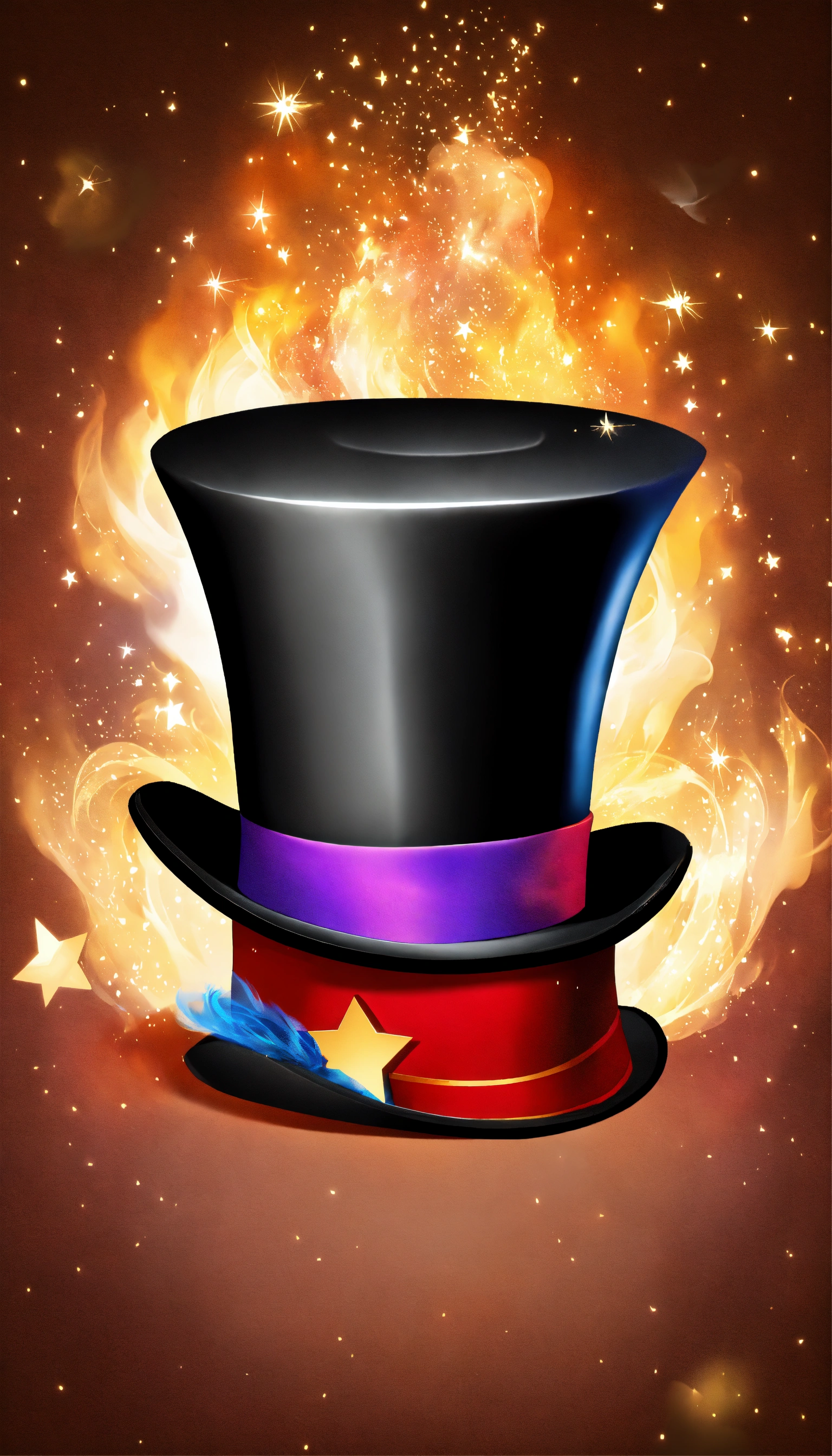 Lexica - A magician's top hat from which a house with smoke and star ...