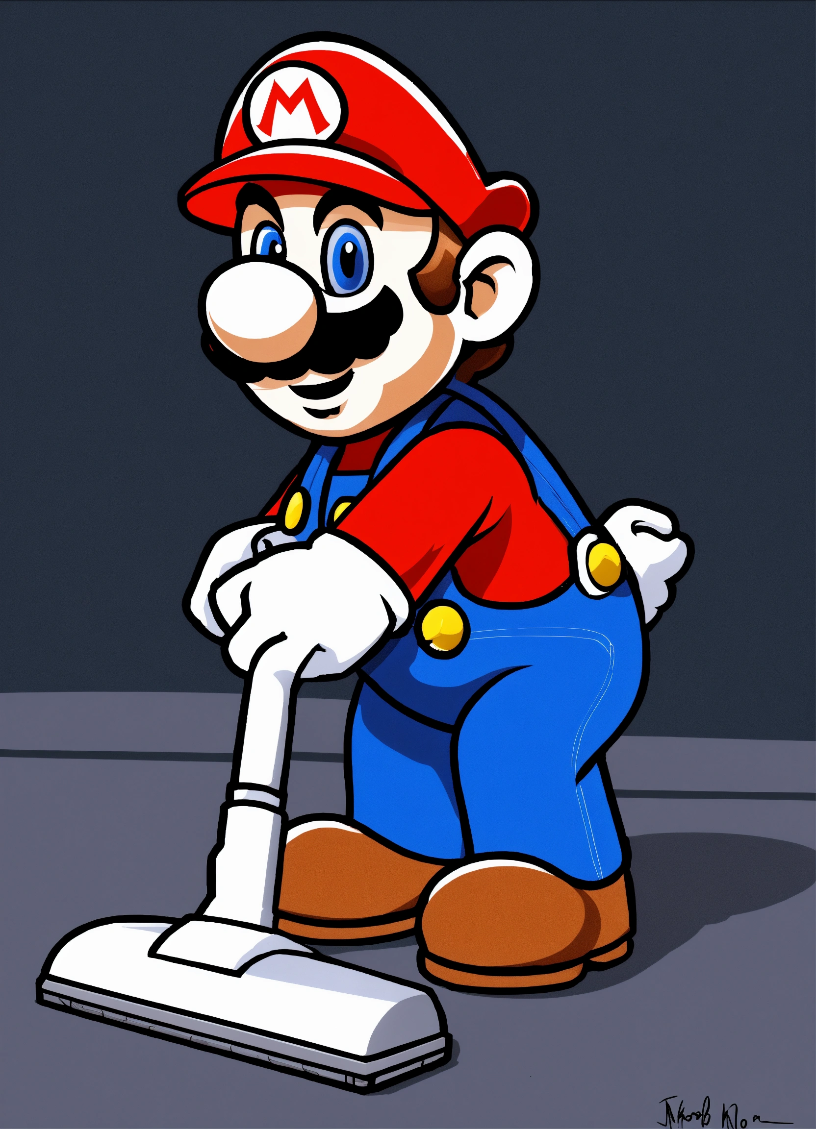 Lexica - Mario from Mario Bros. As a Vacuum cleaner