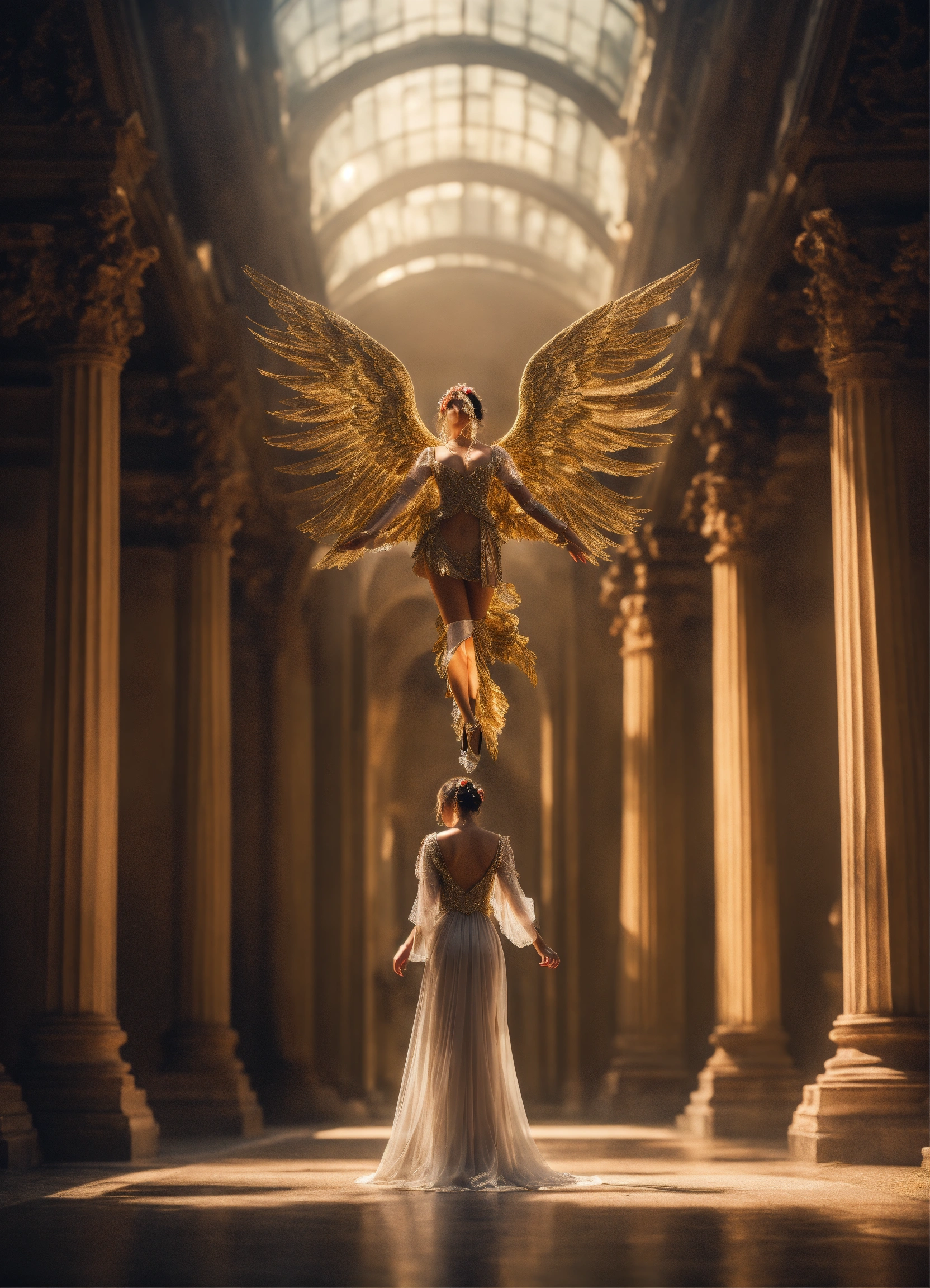 Lexica - Angel falling from sky, elegant, luxury, clean, smooth ...