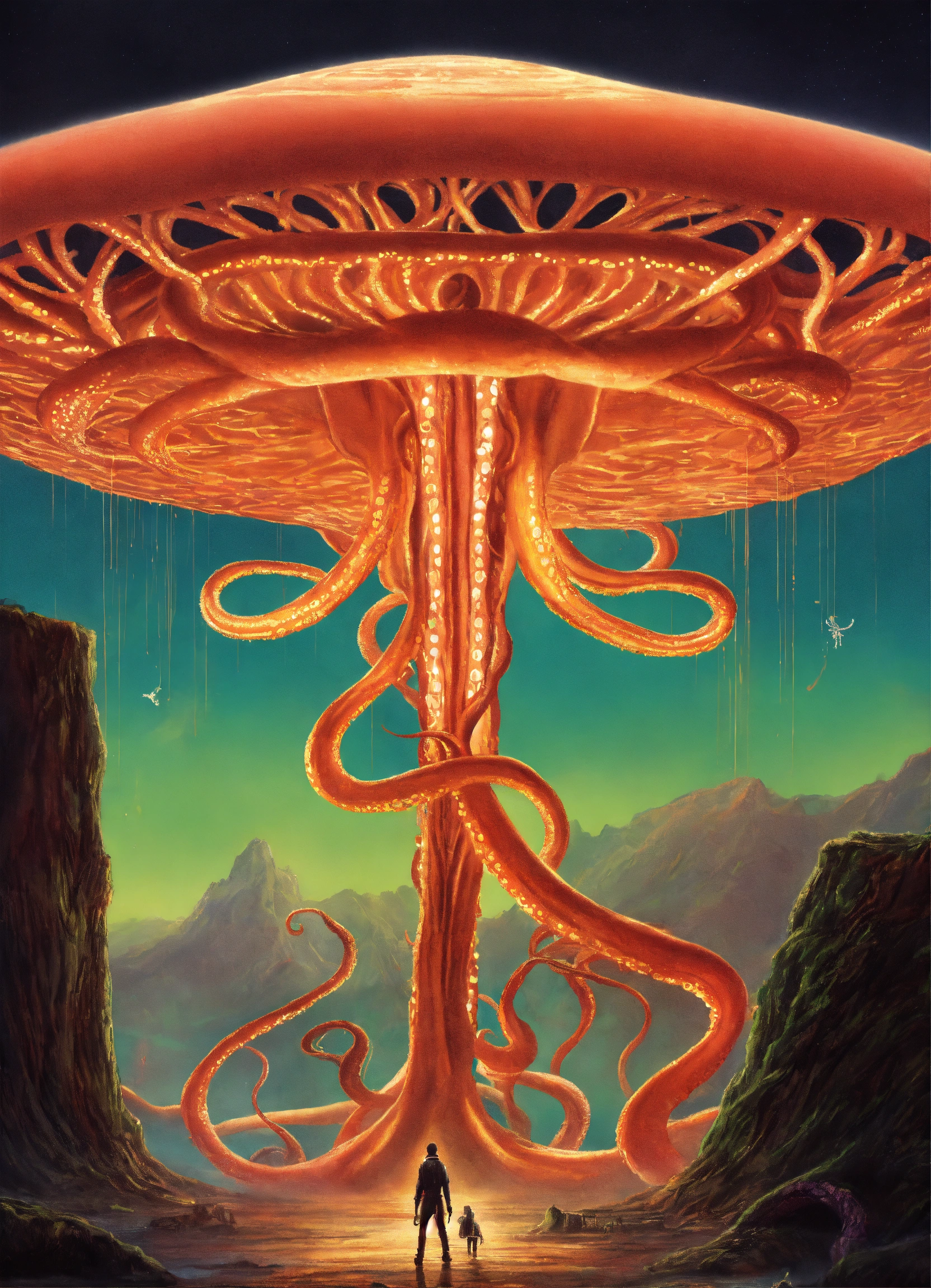 Lexica - Alien tentacles, novel cover