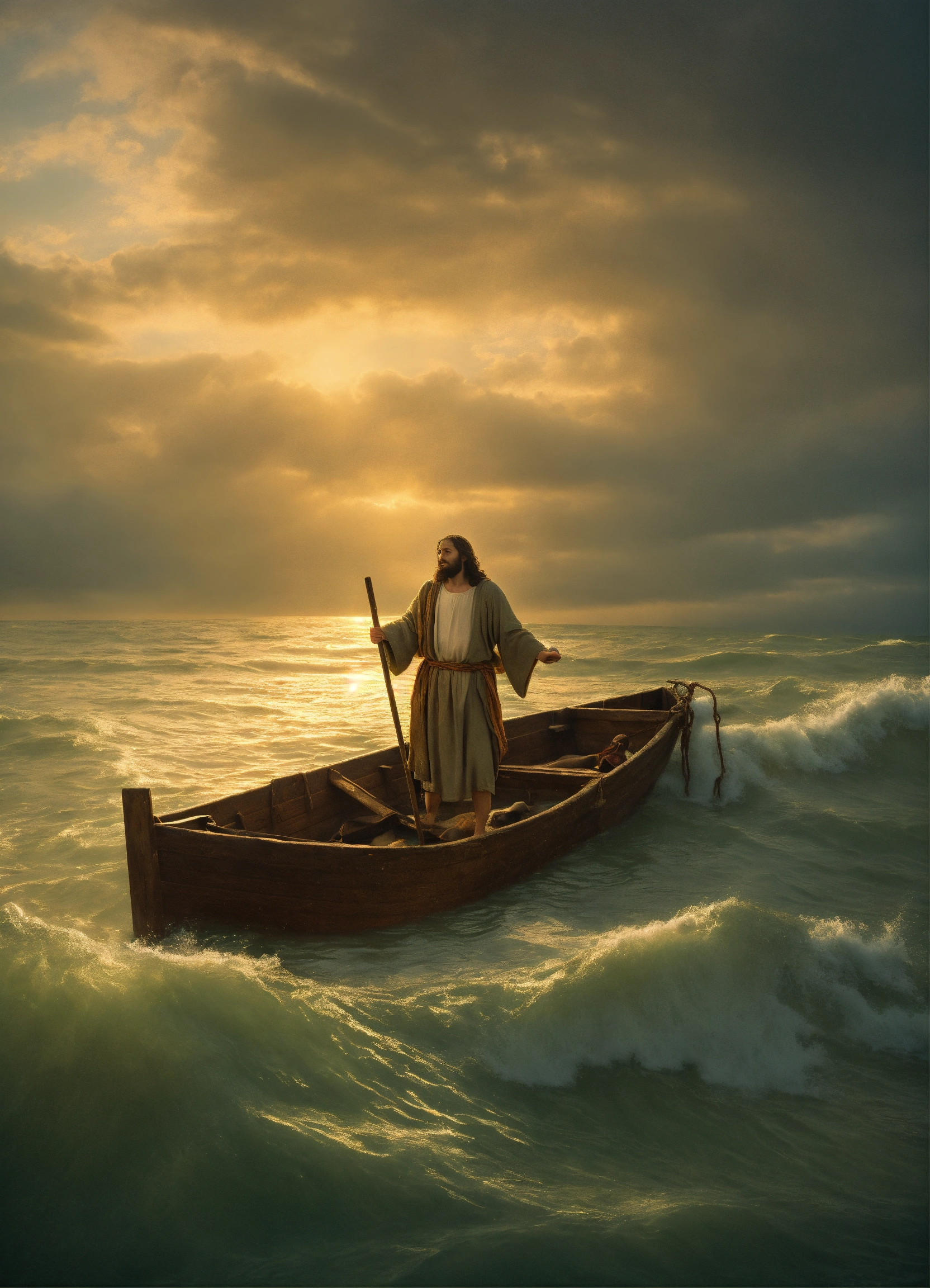 Lexica - Peter drowns in the sea and jesus saved him