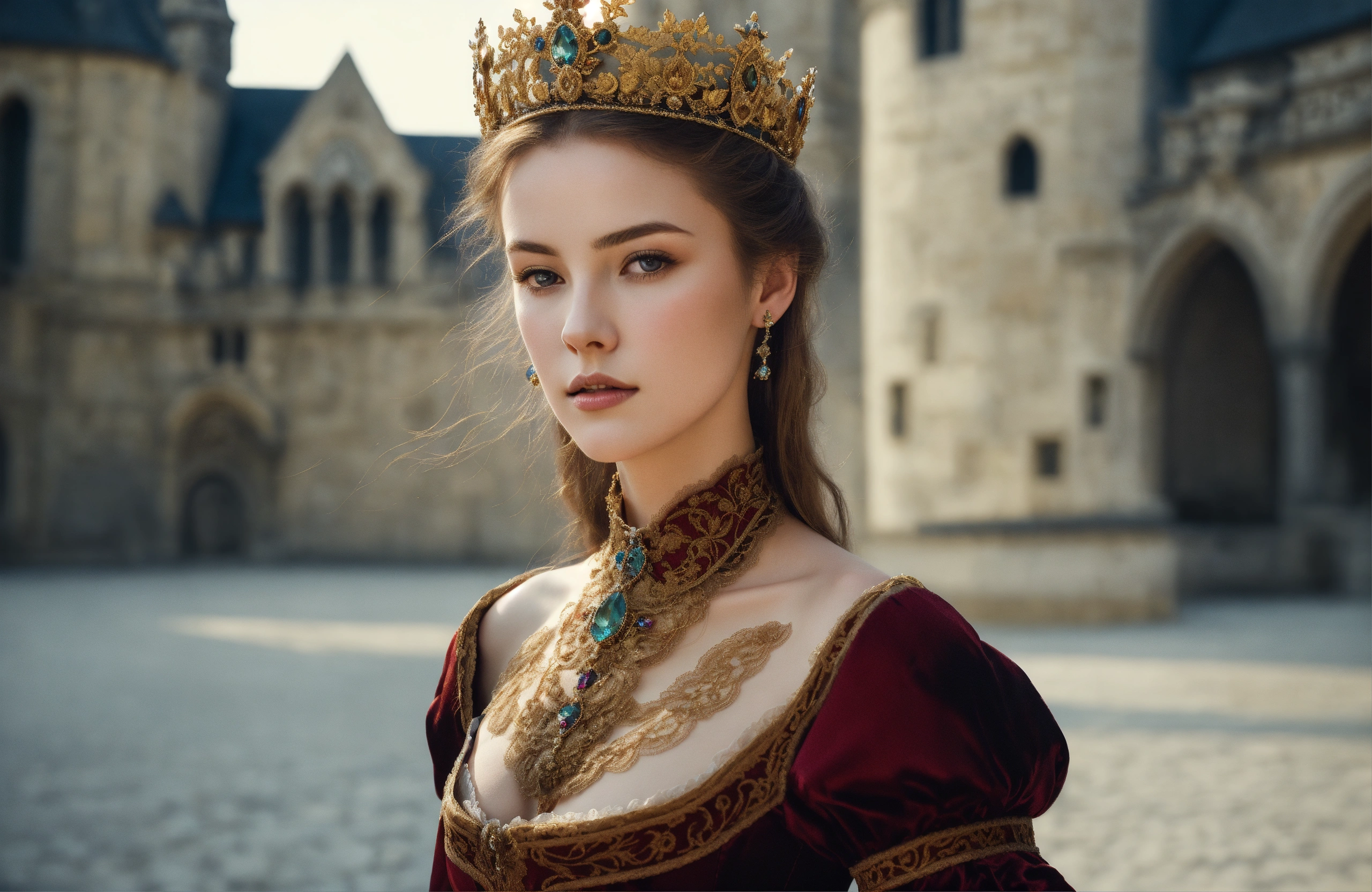 Lexica - Fine art portrait photography, medieval setting, full body, very slim juvenile noble ...