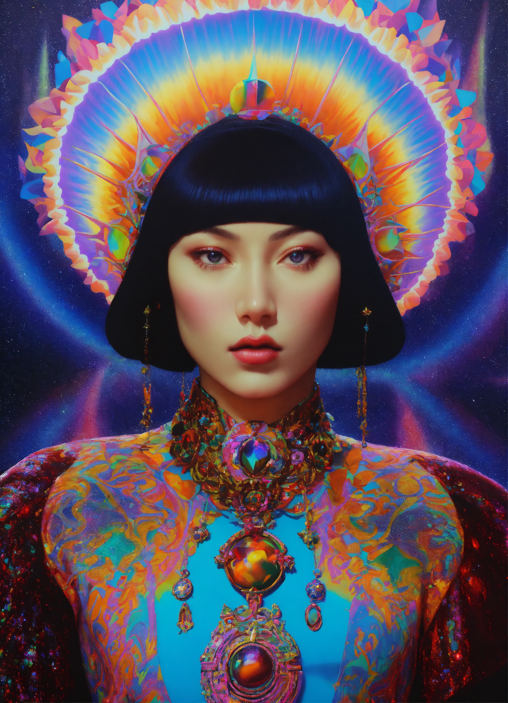 Lexica - Photorealistic 3D portrait of Gorgeous Goth emo king Karmapa ...