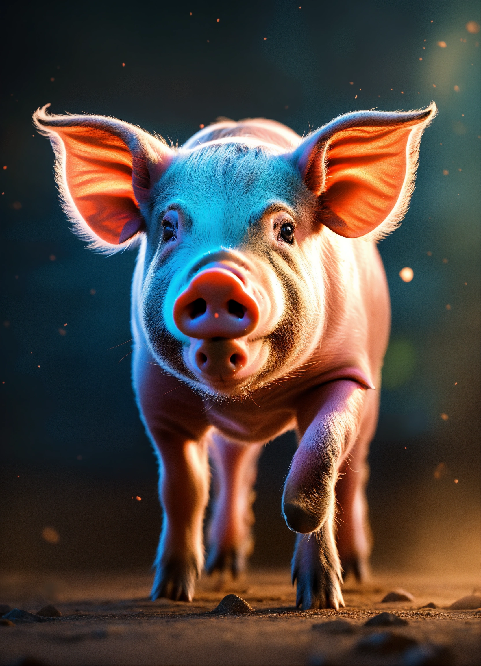 Lexica - 4d photographic image of full body image of a cute PIG ...