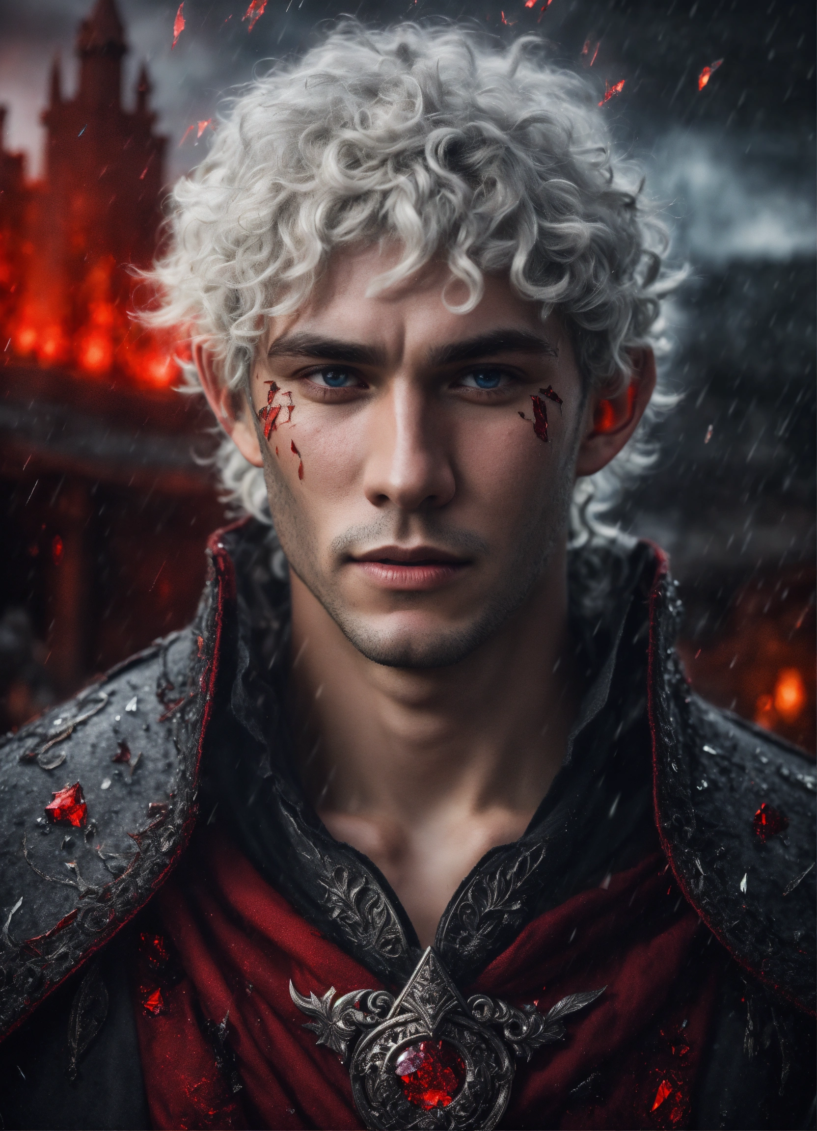 Lexica - Fantasy portrait of a ash-grey skinned elf, male sorceror ...