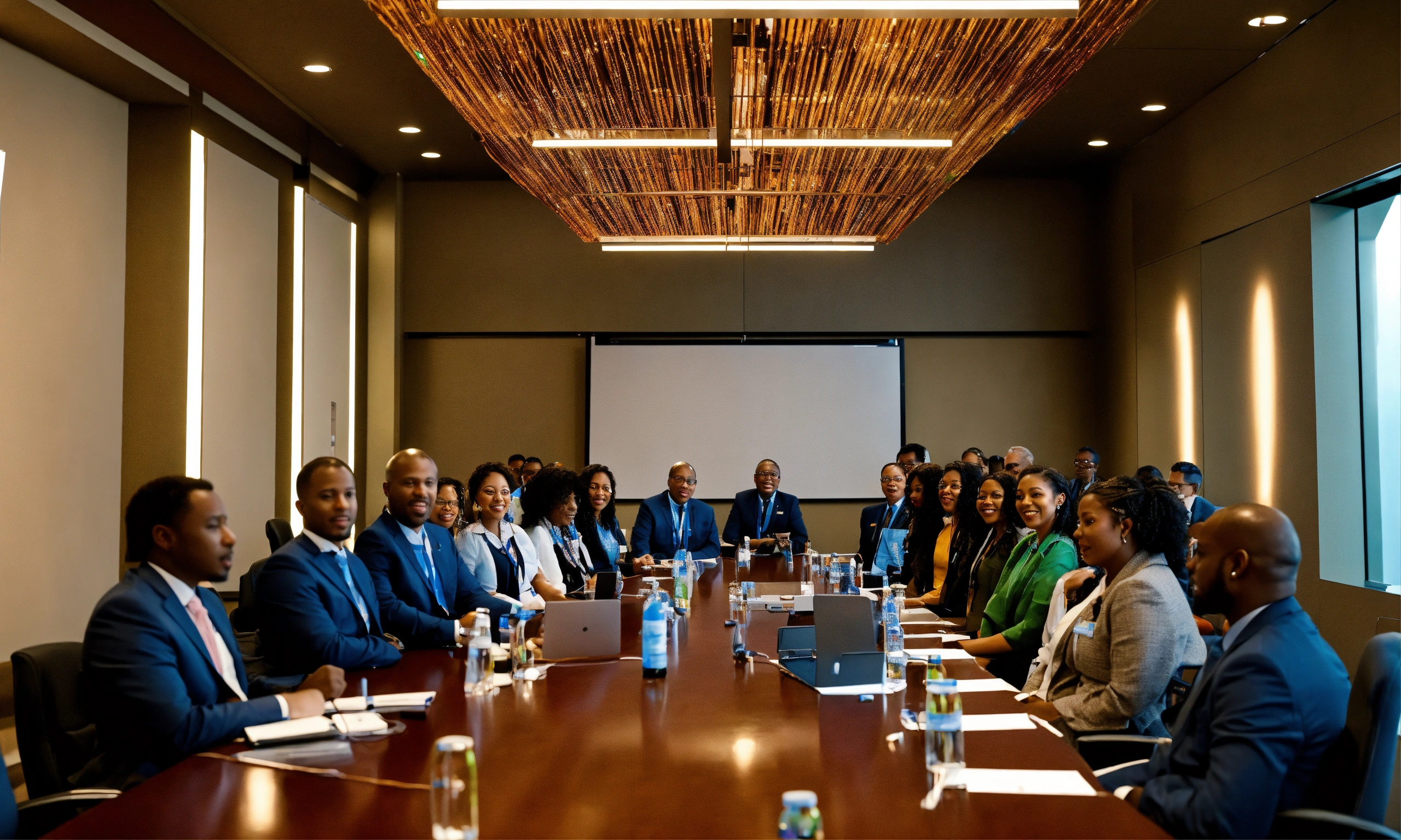 Lexica - A full conference room filled with multicultural well dress ...